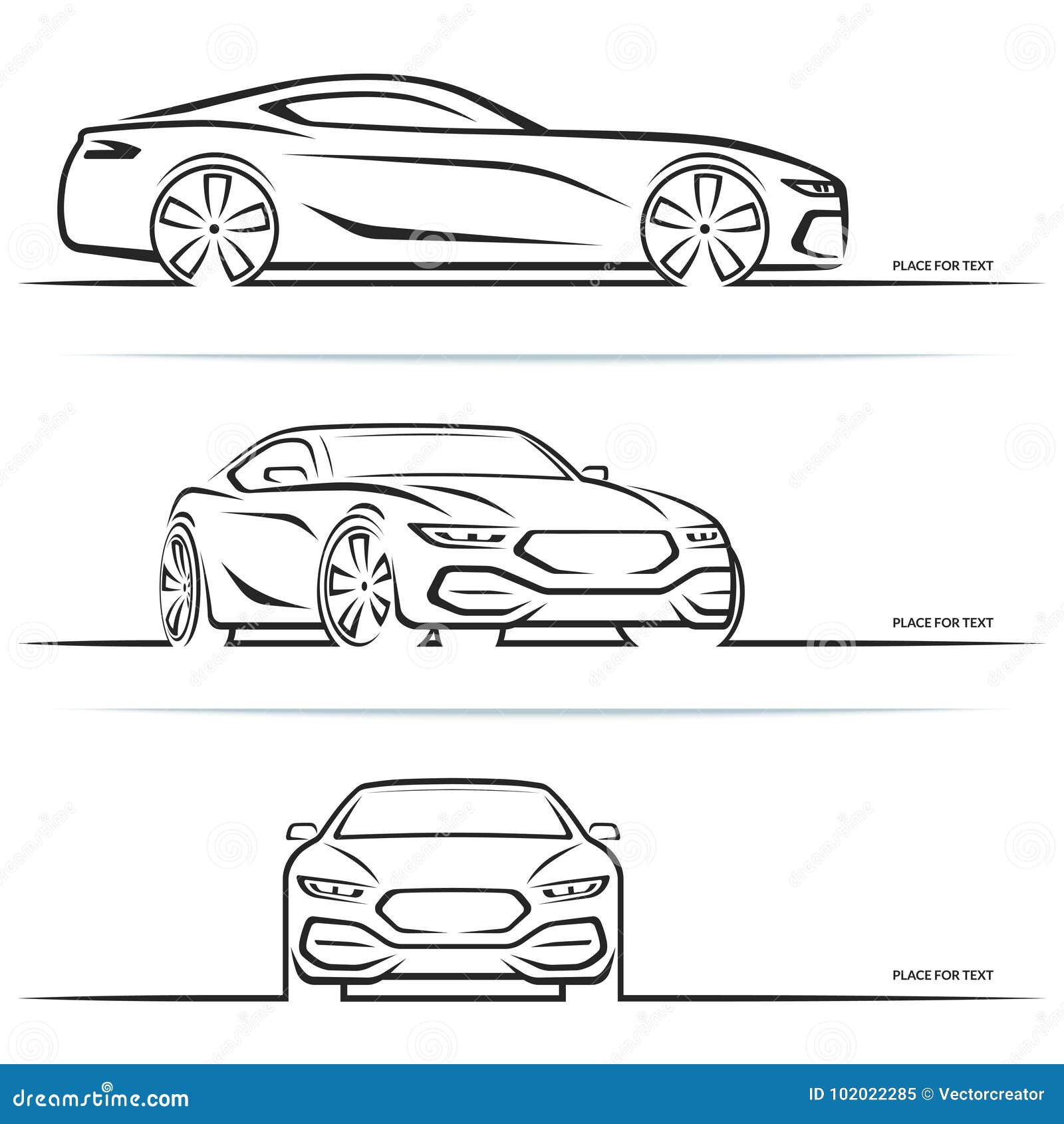 Car Front View Drawing