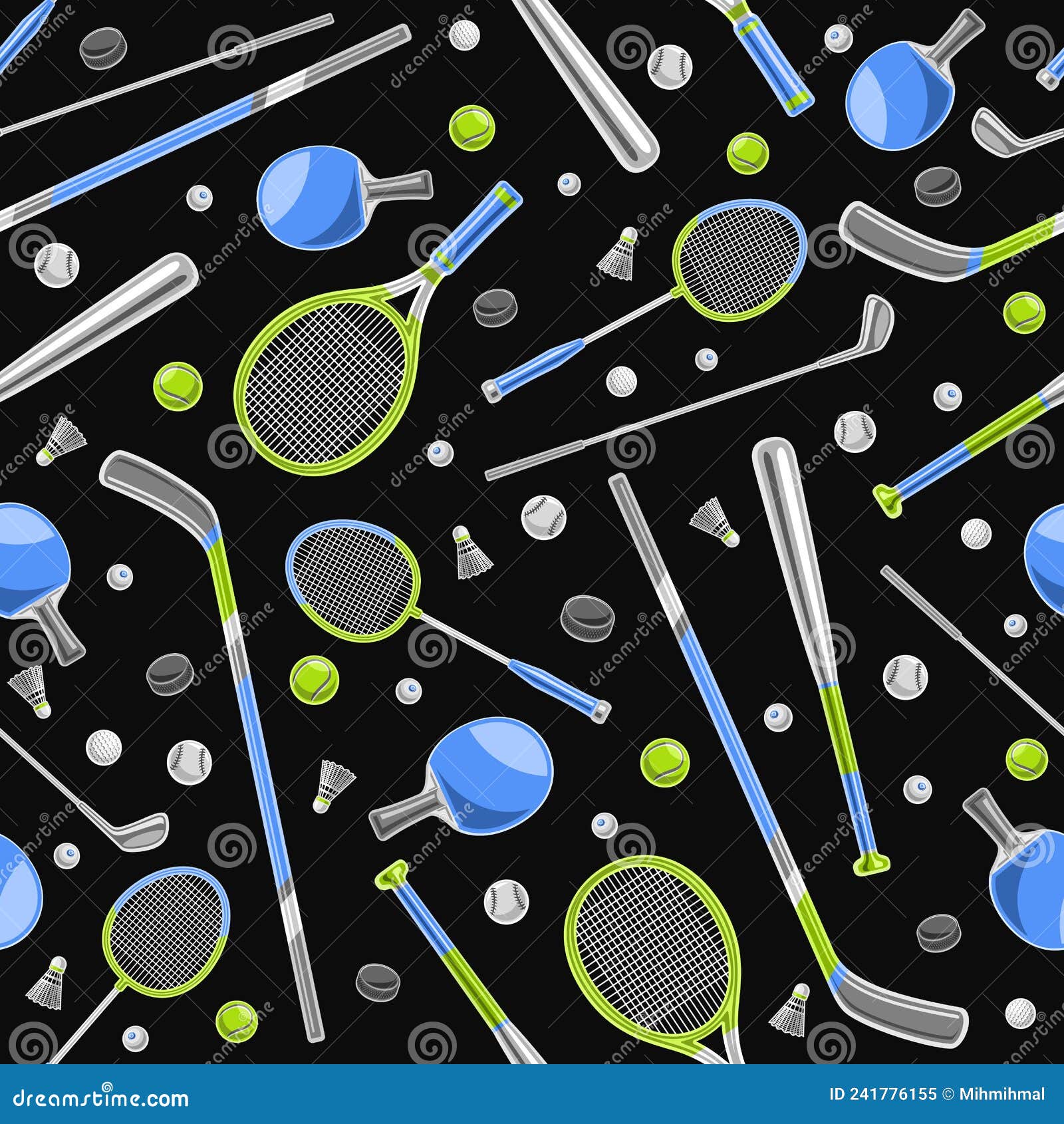 Vector Sports Seamless Pattern Stock Vector - Illustration of goods ...