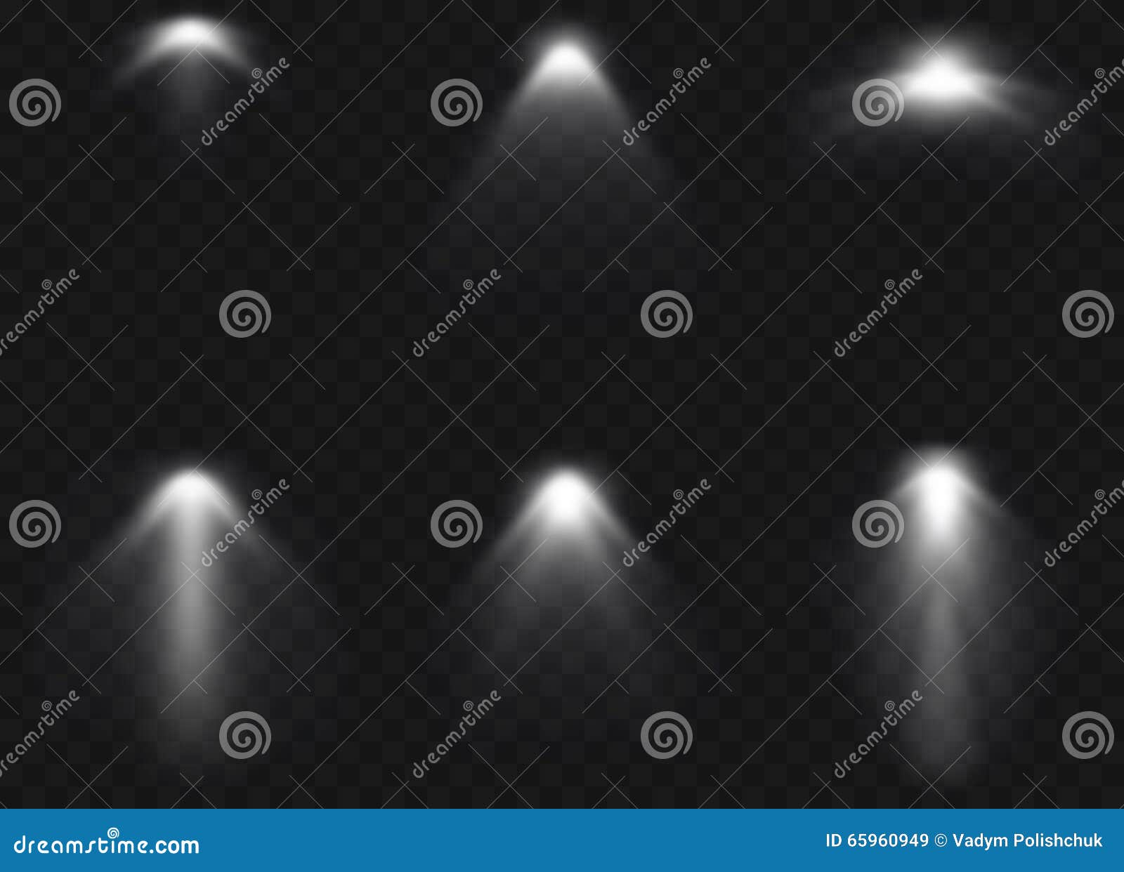 Vector Spotlight. Light Effect. Glow Isolated White Transparent Light ...