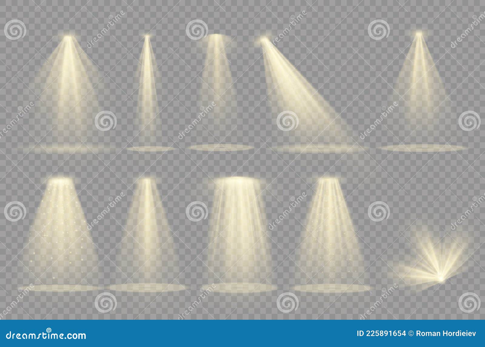 Glow Yellow Spotlight Special and Light Effect. Stock Vector ...