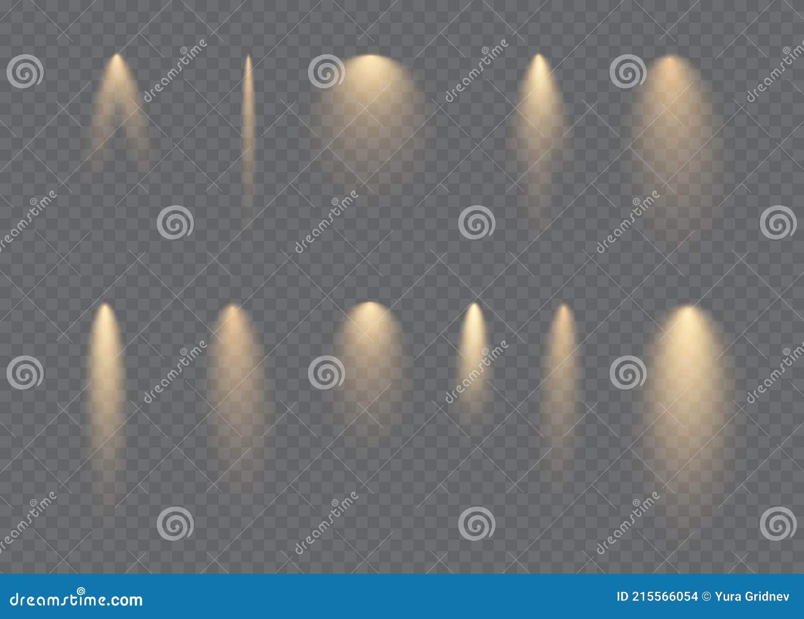 Vector Spotlight. Light Effect. Horizontal Stellar Rays and Stock ...