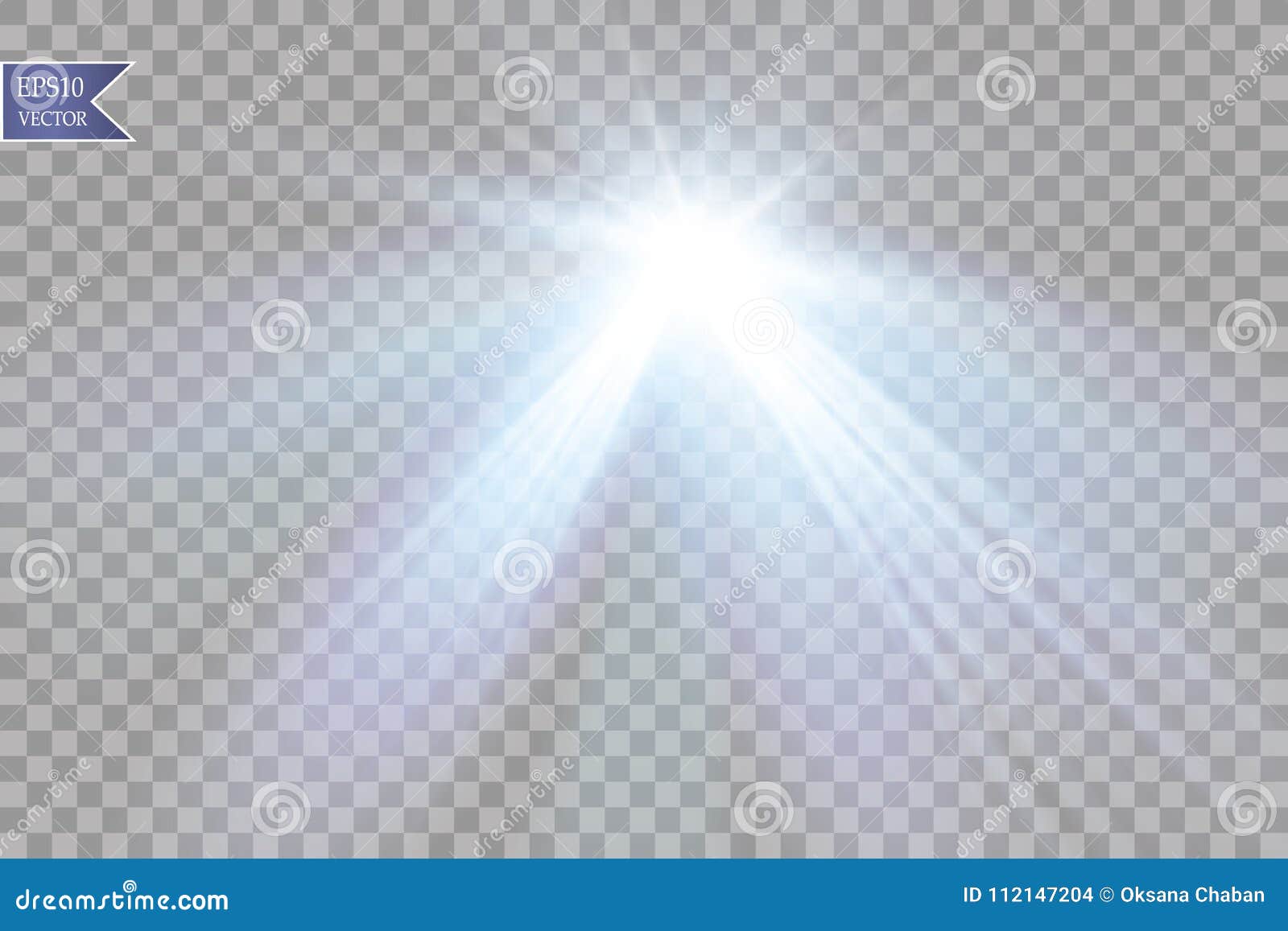 Vector Spotlight. Light Effect. Glow Isolated White Transparent Light ...