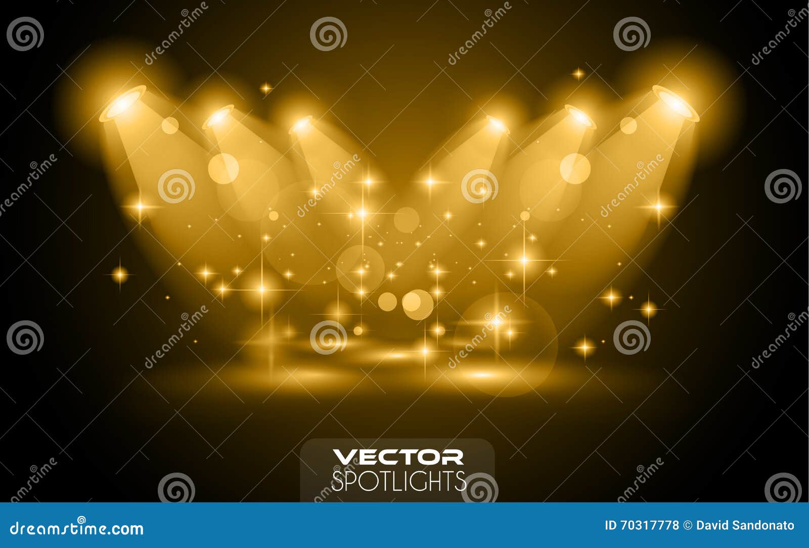 Vector Spotlights Scene with Different Source of Lights Pointing To the ...