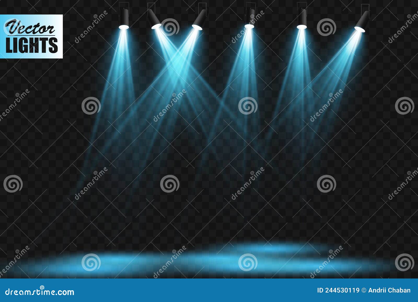 Vector Spotlights. Scene. Light Effects. Glow Light Effect. Vector ...