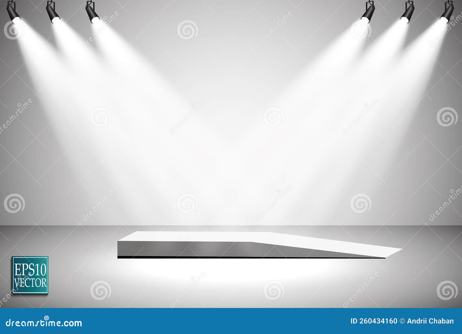 Vector Spotlights. Scene. Light Effects Podium. Light Stock ...