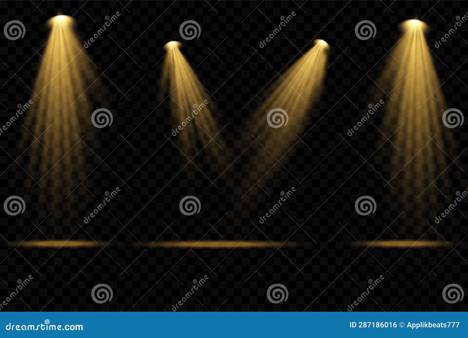 Vector Spotlights Yellow. Scene. Light Transparent Effects Stock Vector ...