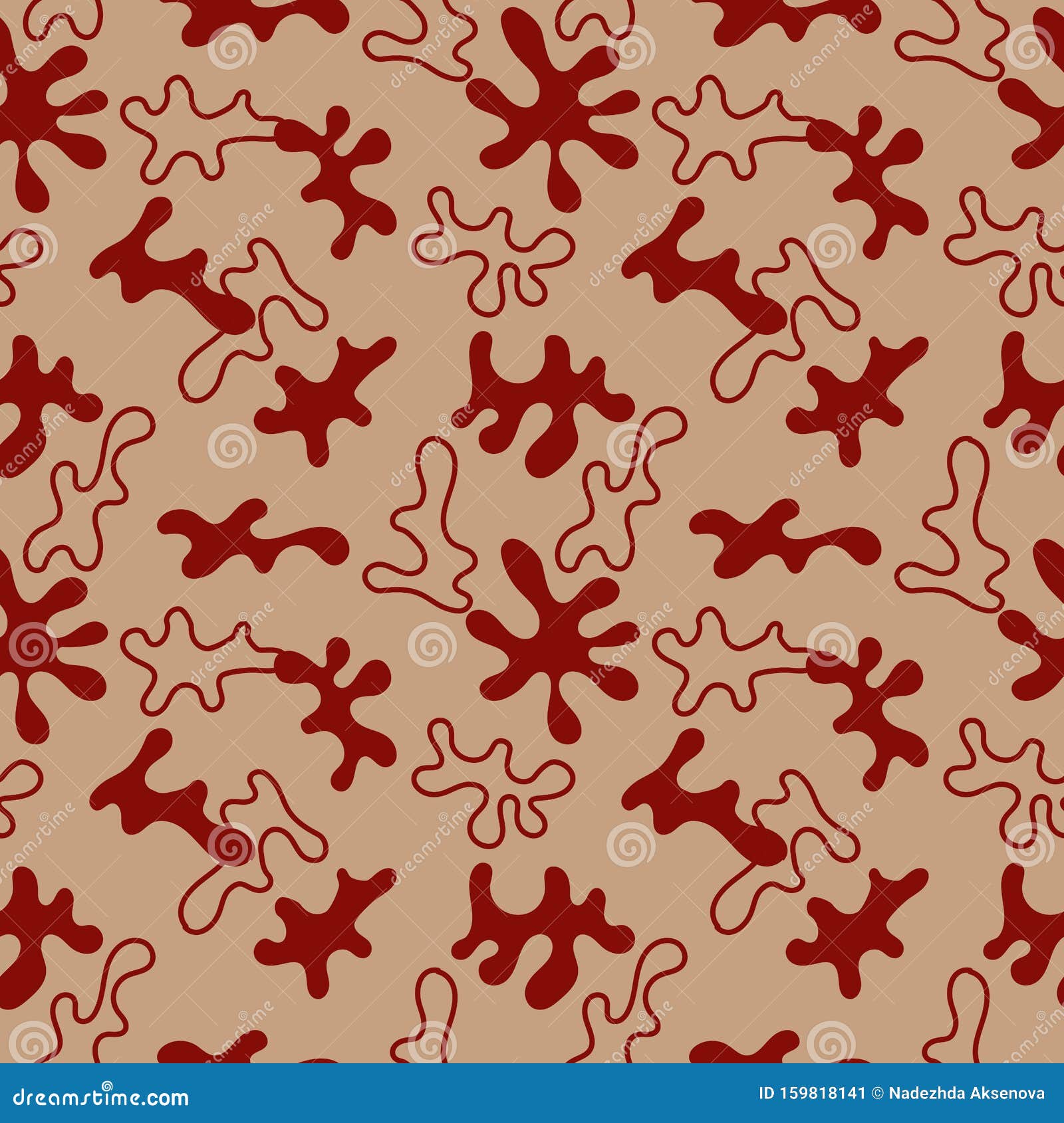 Vector Spots, Blots, Seamless Pattern for Fabric, Paper and Other ...