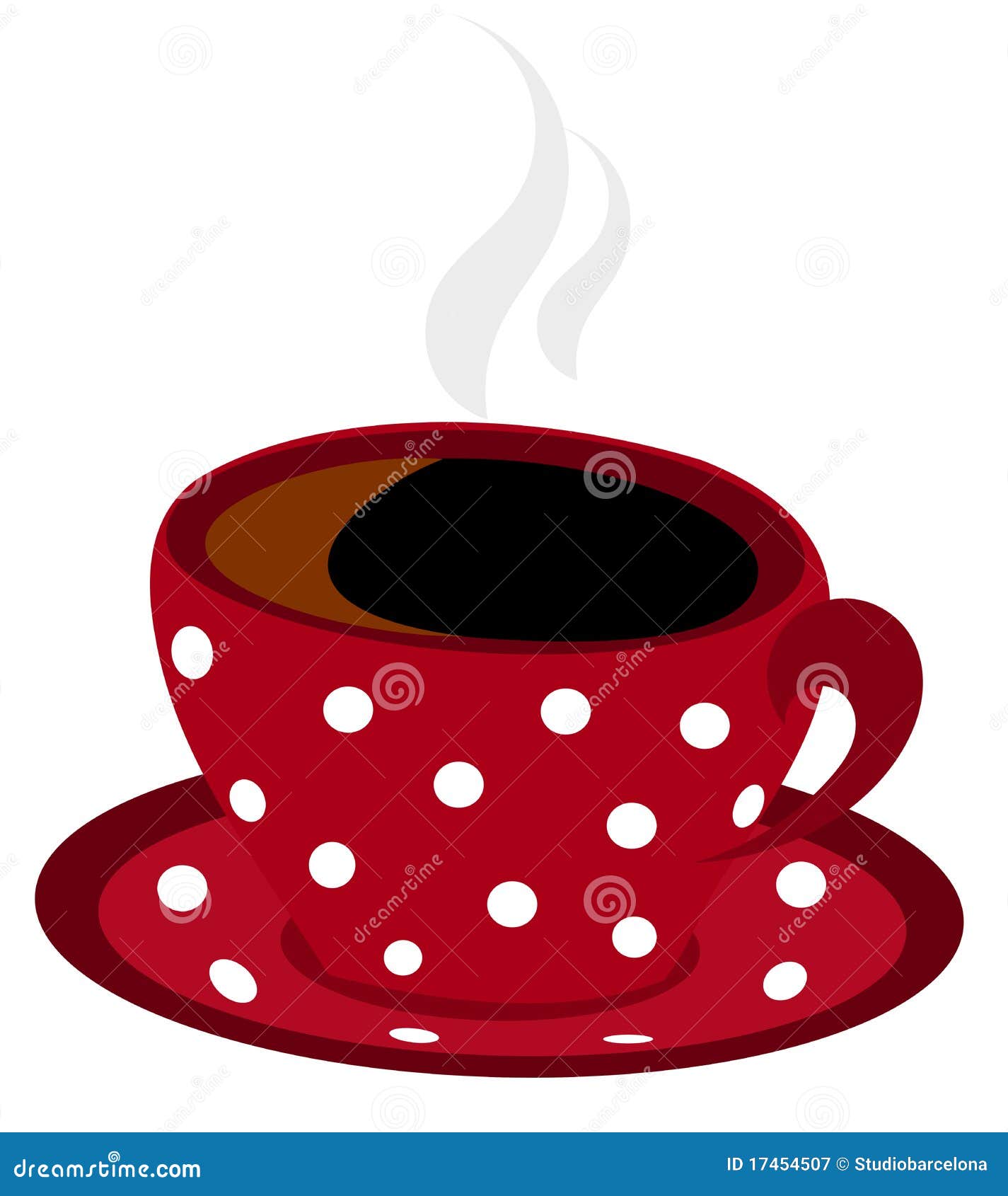 Vector Spotted Cup of Coffee Stock Vector - Illustration of drink ...