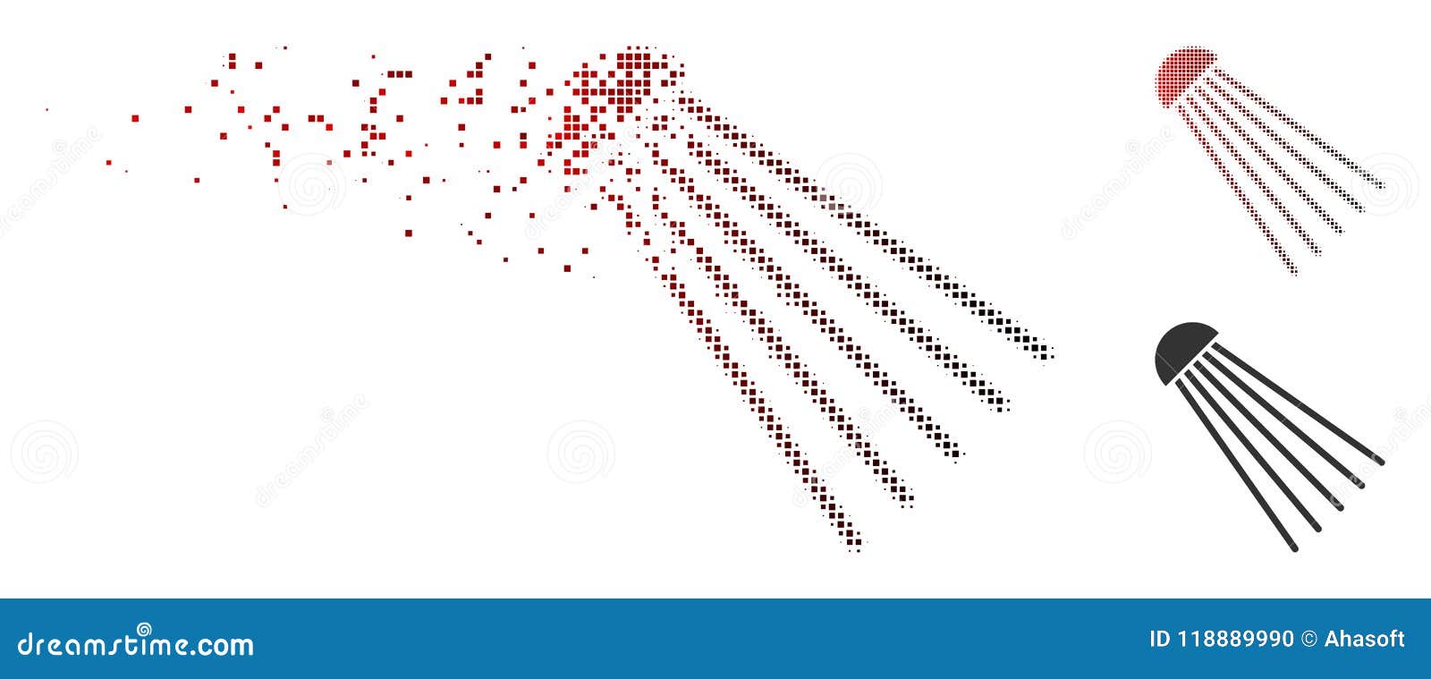 Moving Pixel Halftone Spray Source Icon Stock Vector - Illustration of ...