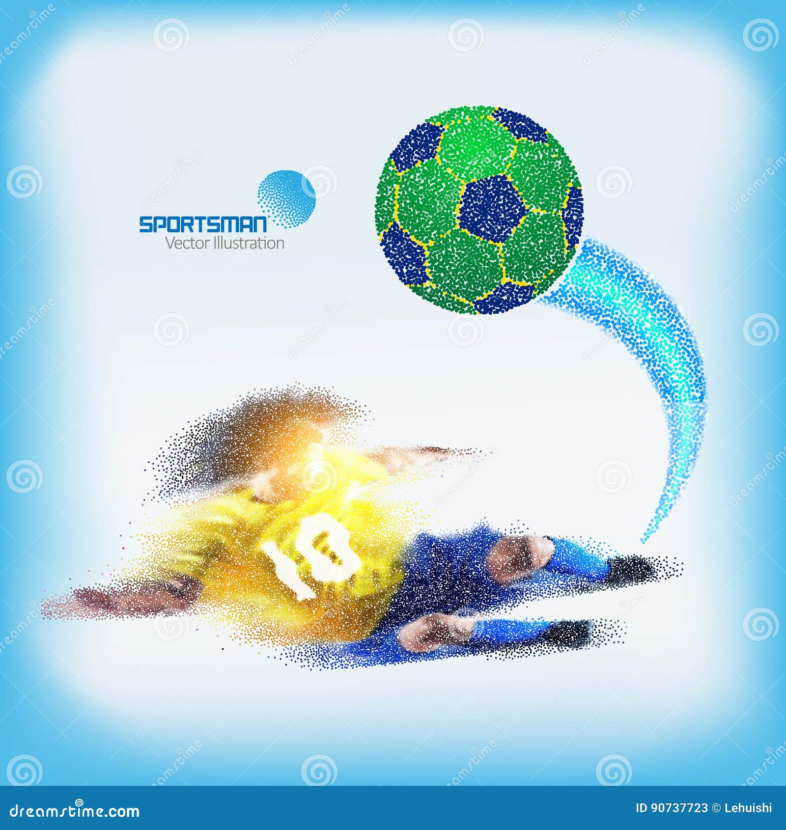 Vector: Spray Texture Football Player, No. 10 Player Tackle Ball Stock ...