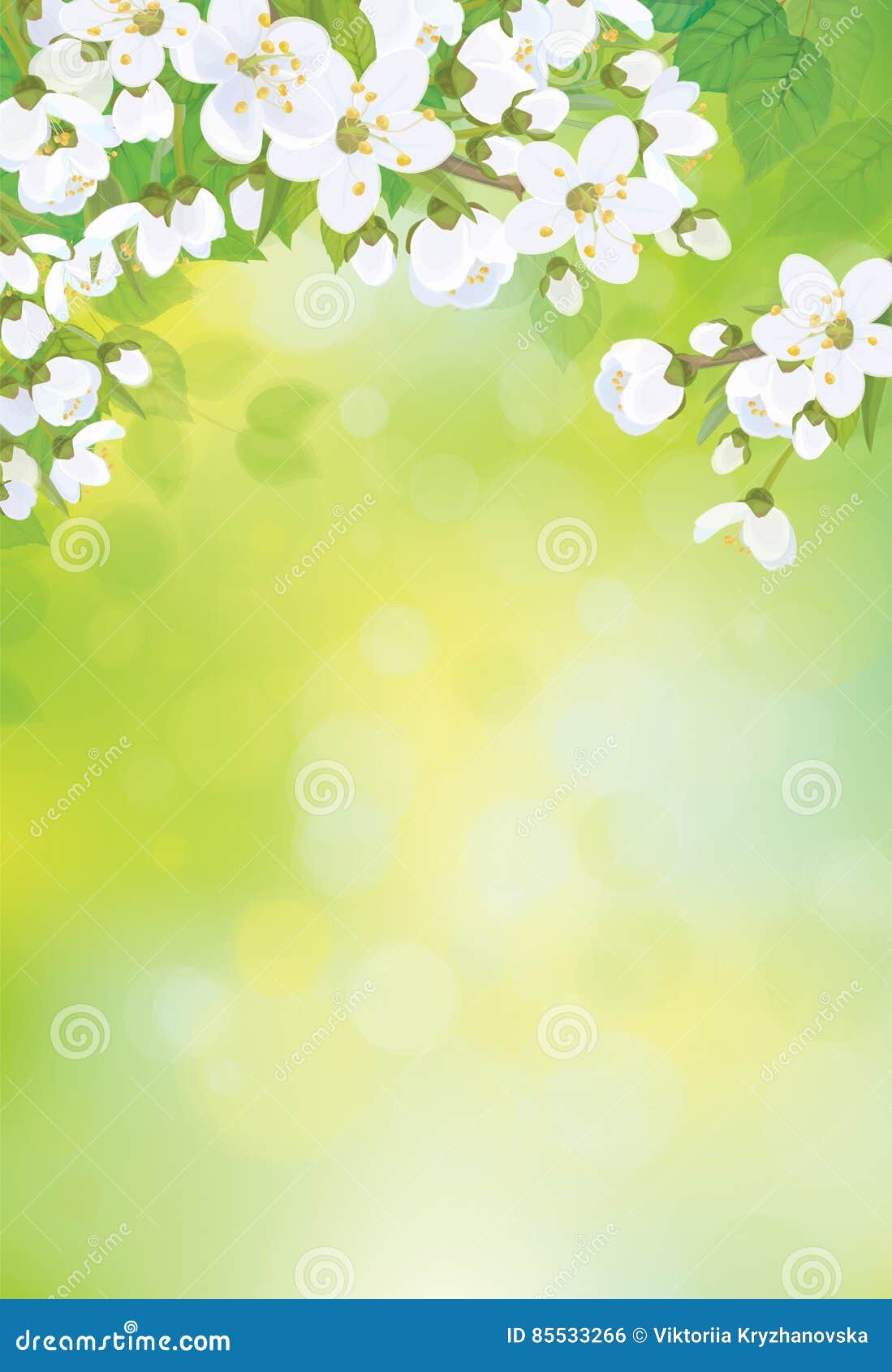 Vector Spring Blossoming Background. Stock Vector - Illustration of ...