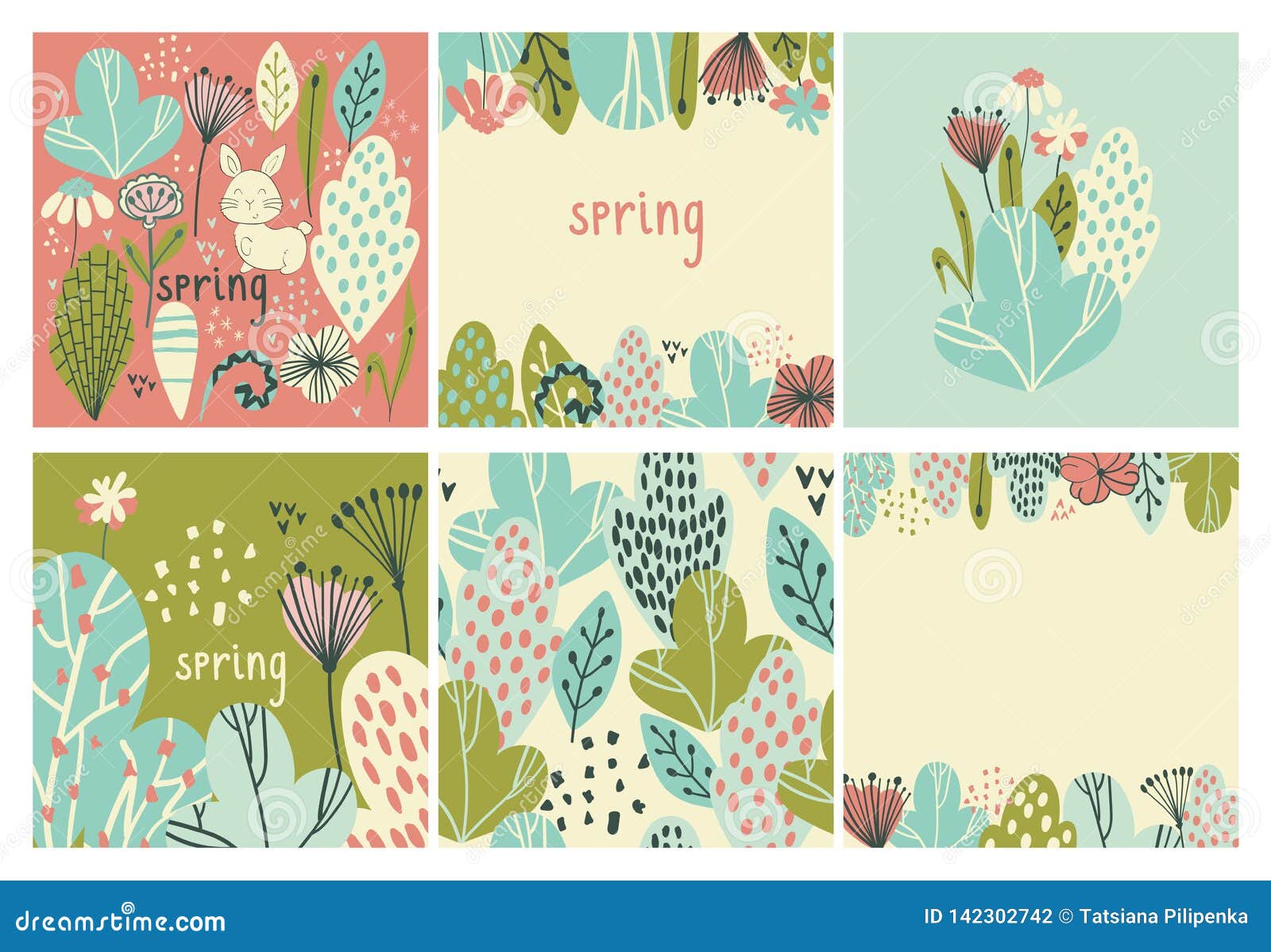 Vector spring card. stock vector. Illustration of bouquet - 142302742
