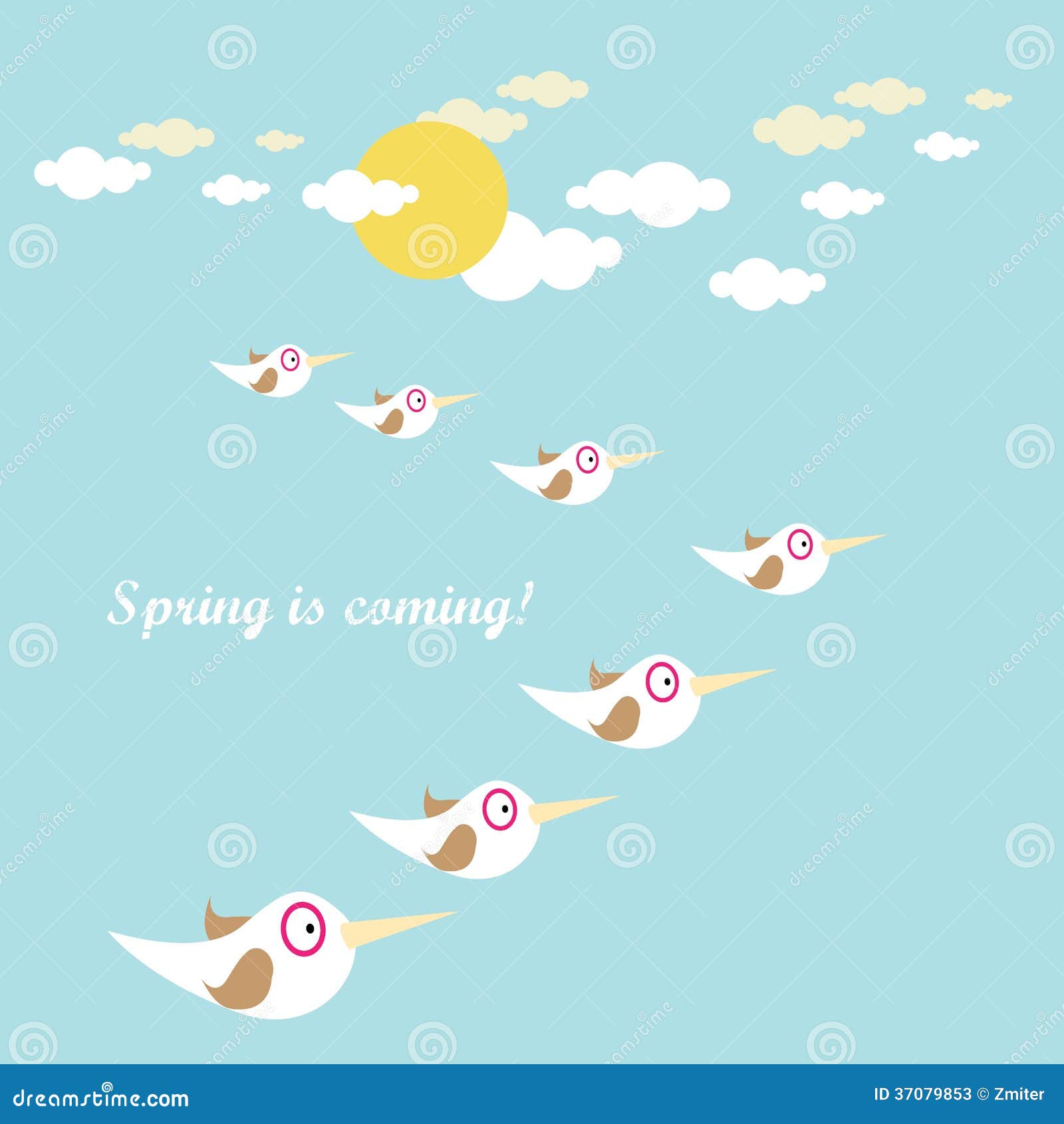 Vector Spring is Coming Illustration Stock Vector - Illustration of ...