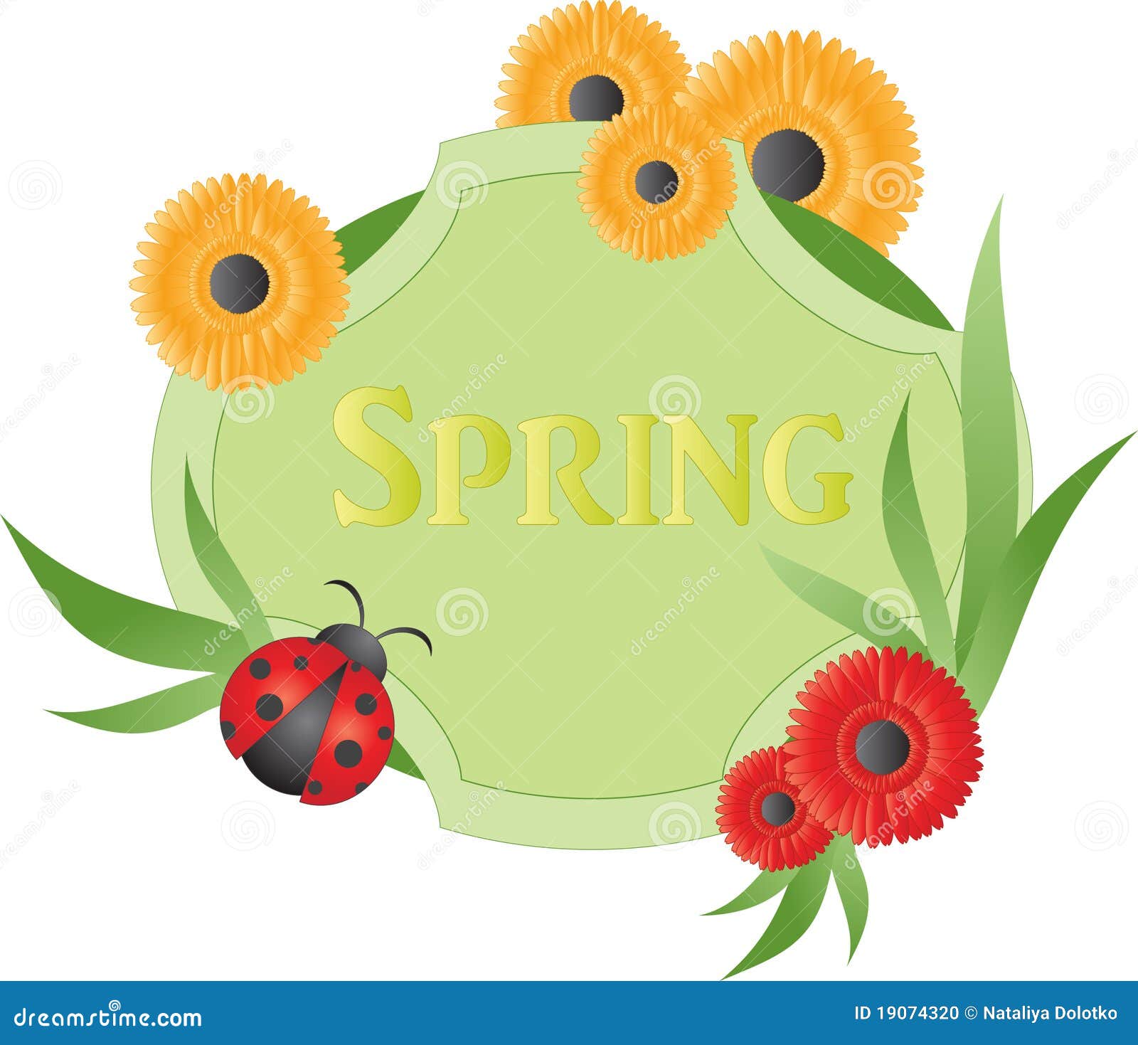 Vector spring frame stock vector. Illustration of label - 19074320