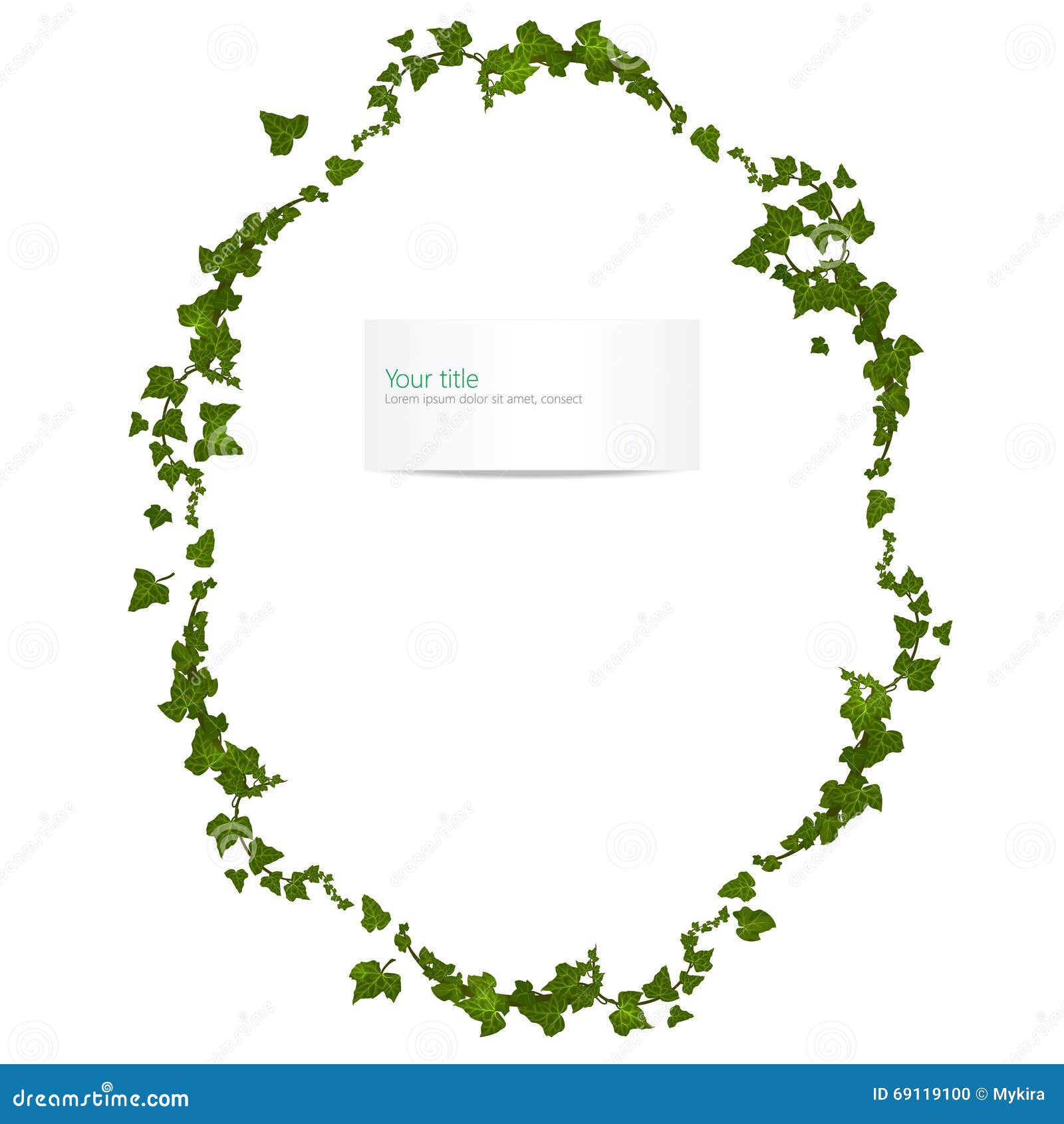 Vector Spring Frame with Ivy Stock Illustration - Illustration of ...