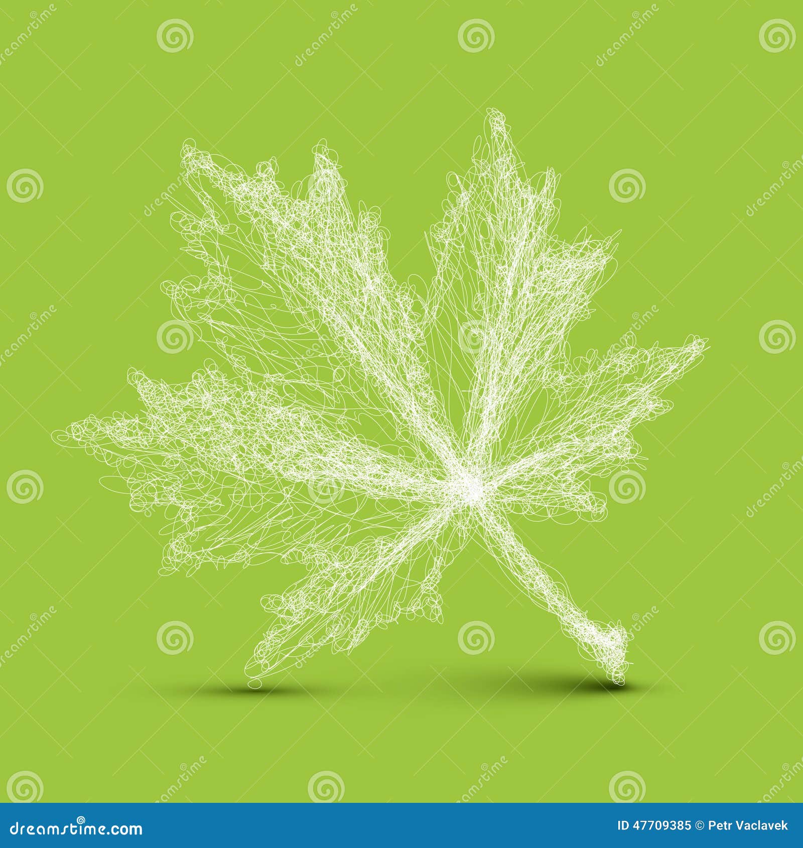 Vector Spring Leaf - Continuous Line Drawing Stock Illustration ...