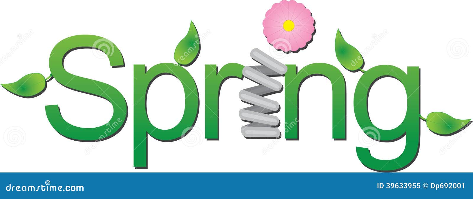 Vector spring text stock vector. Illustration of green - 39633955