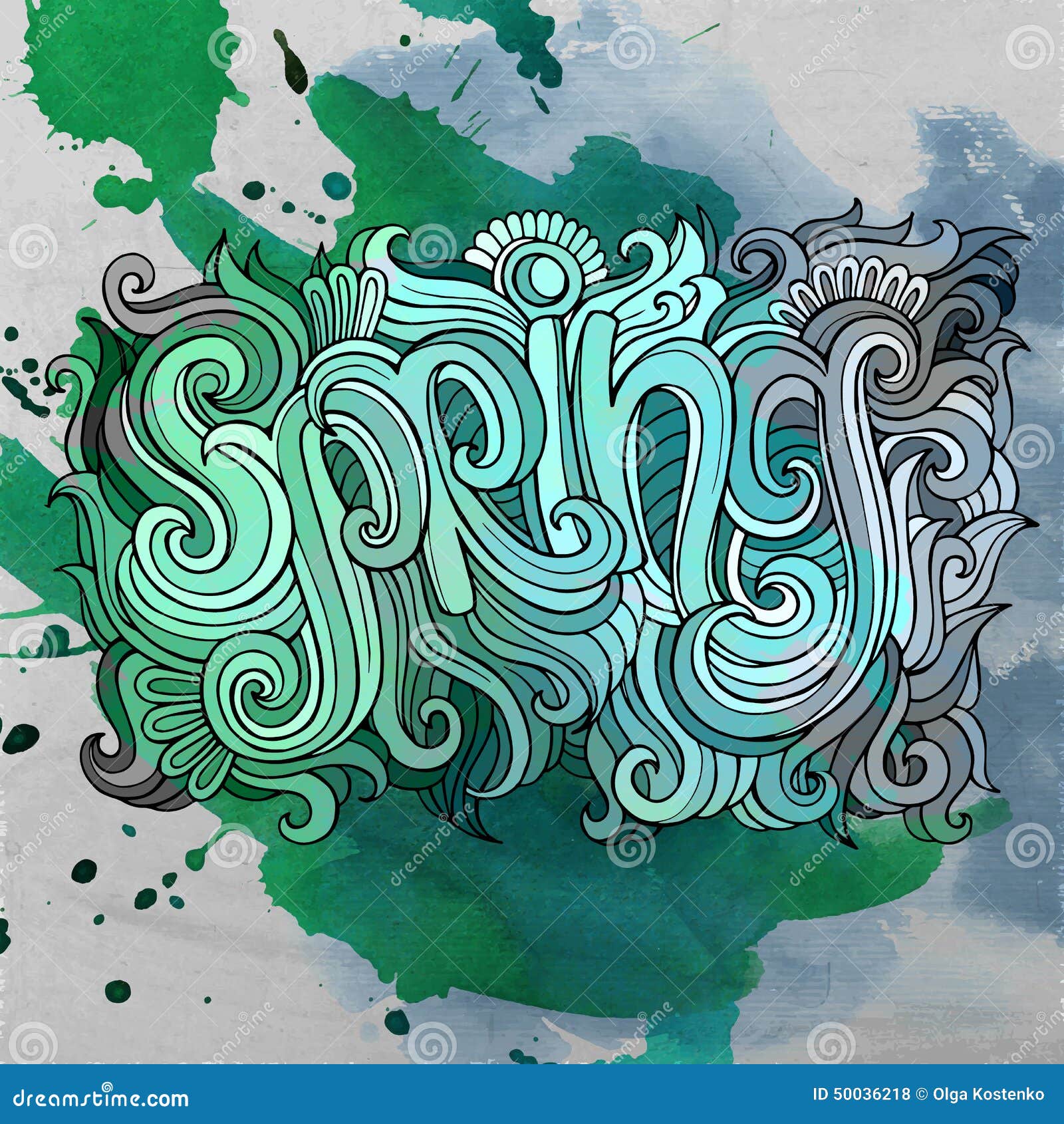 Vector Spring Watercolor Background Stock Vector - Illustration of ...