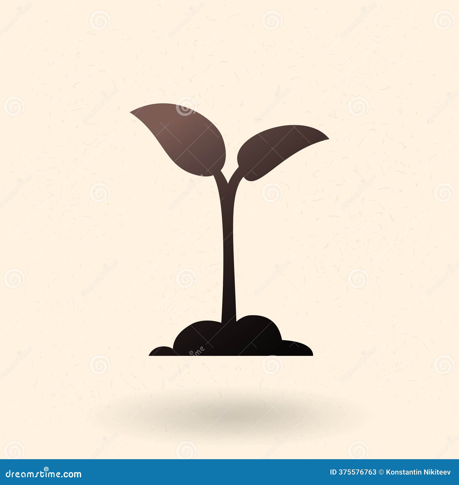 Vector Sprout Icon. Sprig Pictogram | CartoonDealer.com #219832130