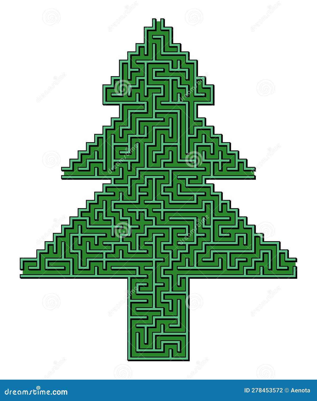 Vector Spruce Maze stock vector. Illustration of tangled - 278453572