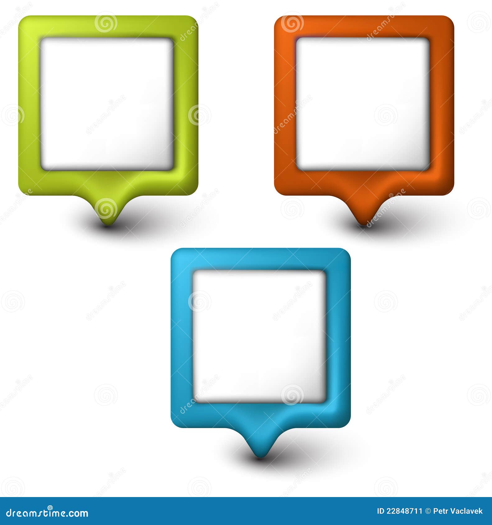 Vector square 3D pointers stock vector. Illustration of point - 22848711