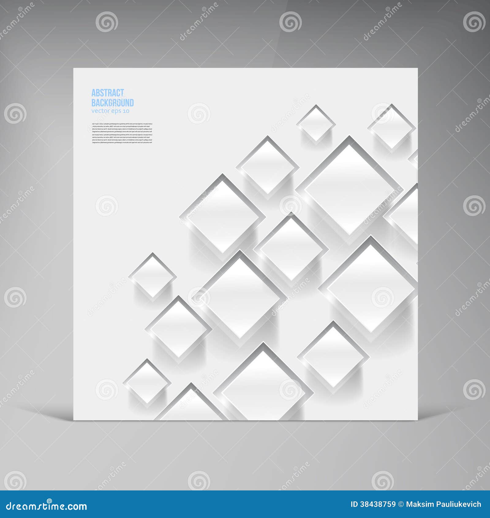 Vector Square. Abstract Background Card Shadow Stock Vector ...
