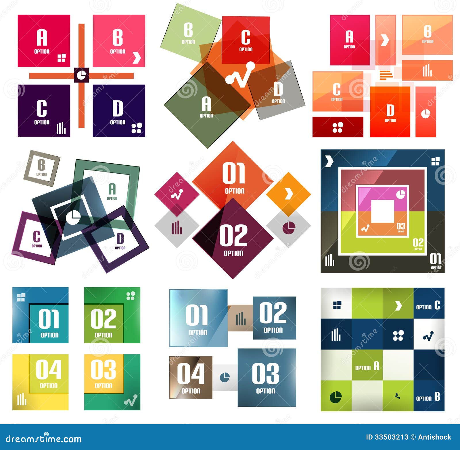 Vector Square Banners Templates Set Stock Vector - Illustration of ...
