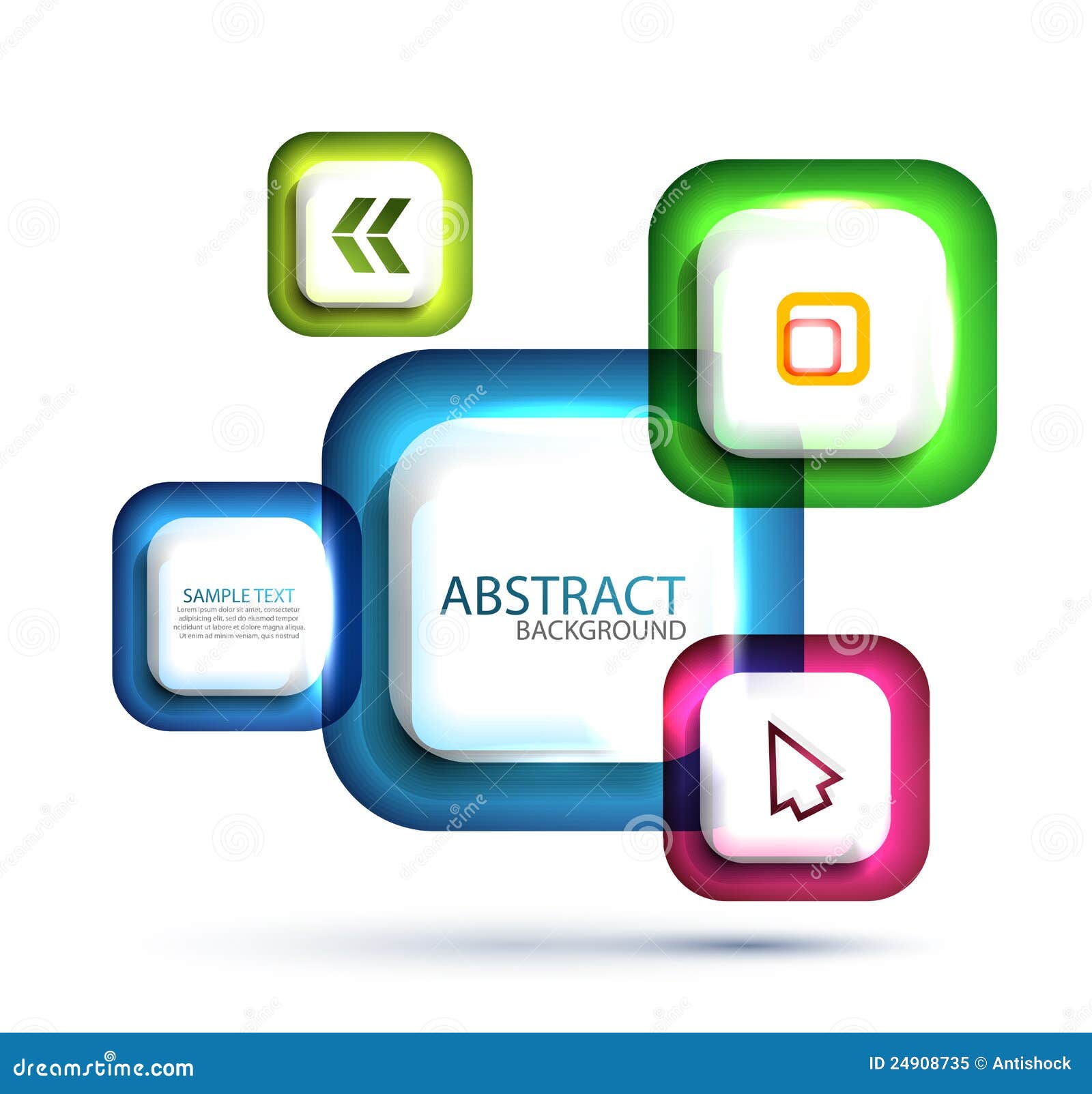 Vector Square Bubble Banners Stock Vector - Illustration of blank ...