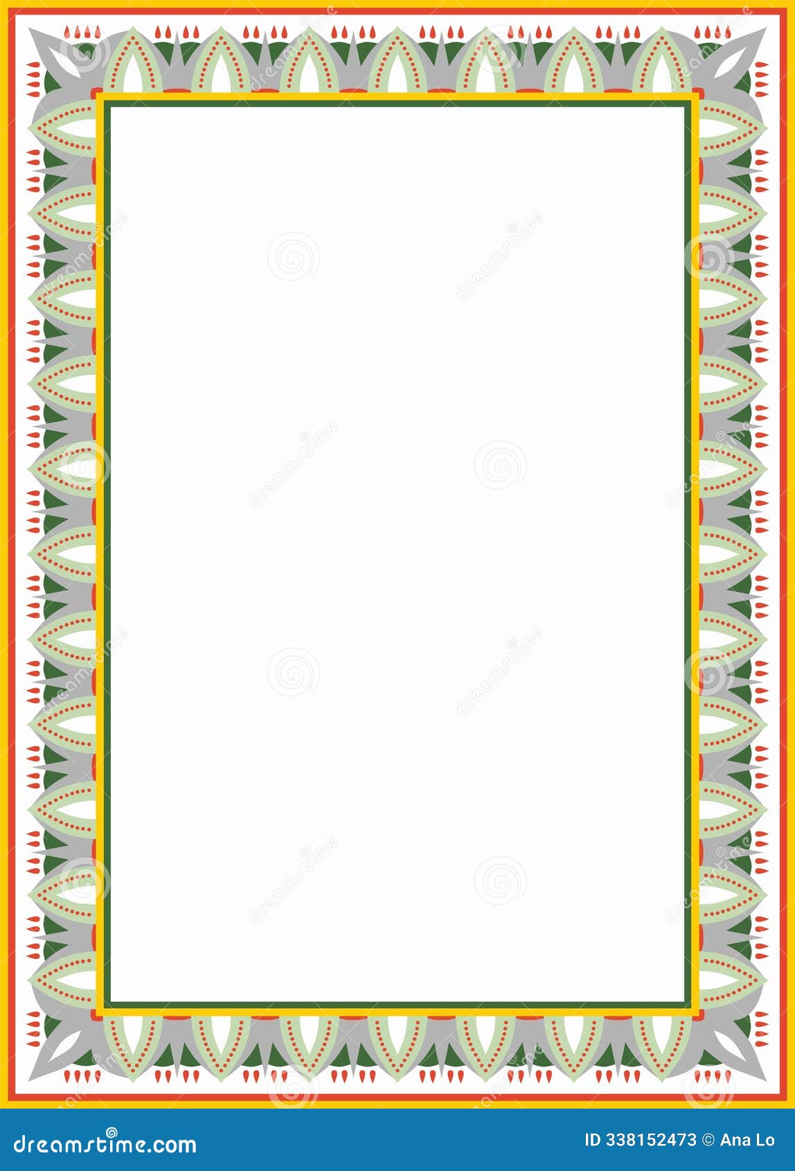 Vector Square Colored Egyptian Ornament. Stock Vector - Illustration of ...