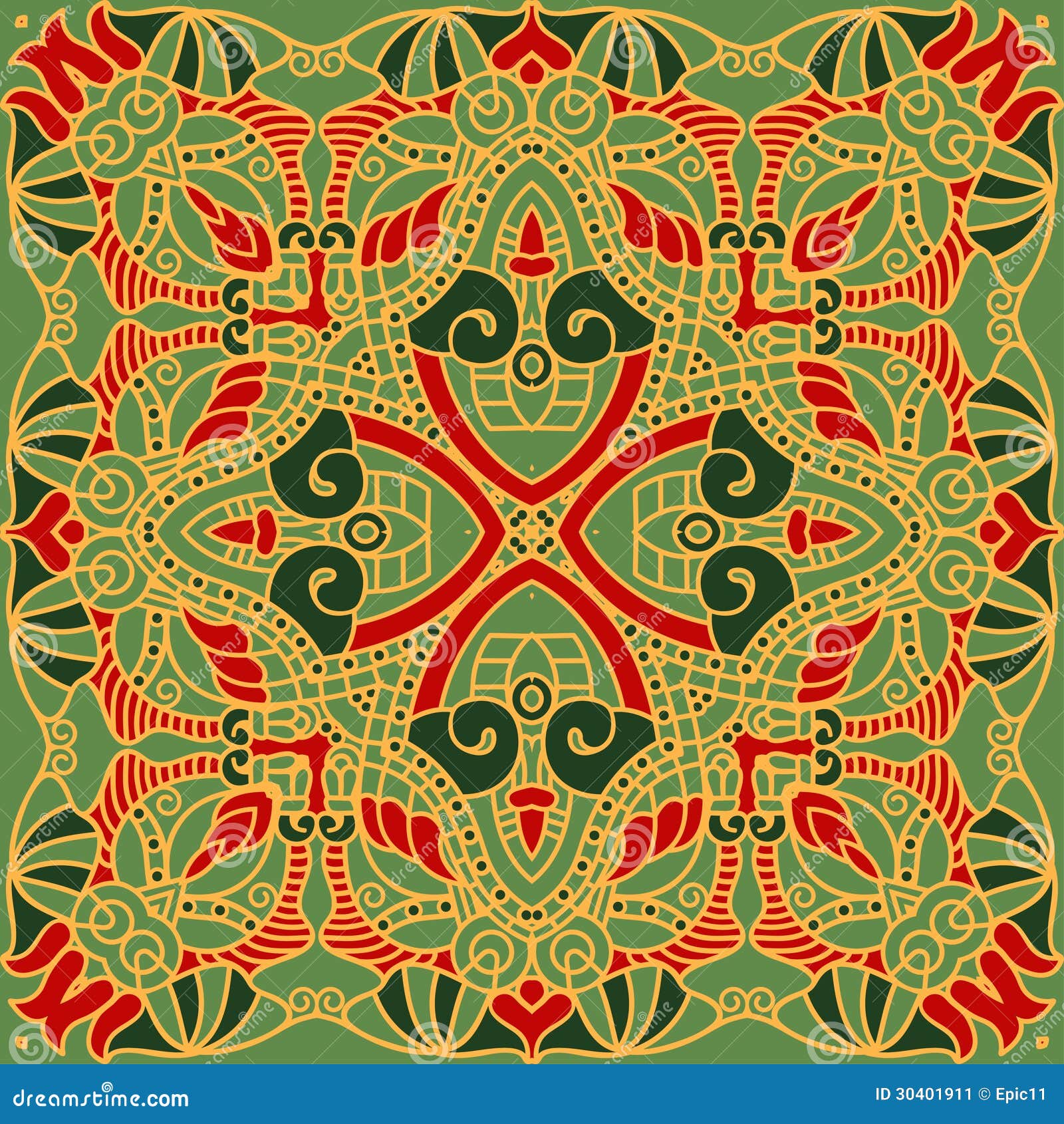 Vector Square Decorative Design Element Stock Vector - Illustration of ...