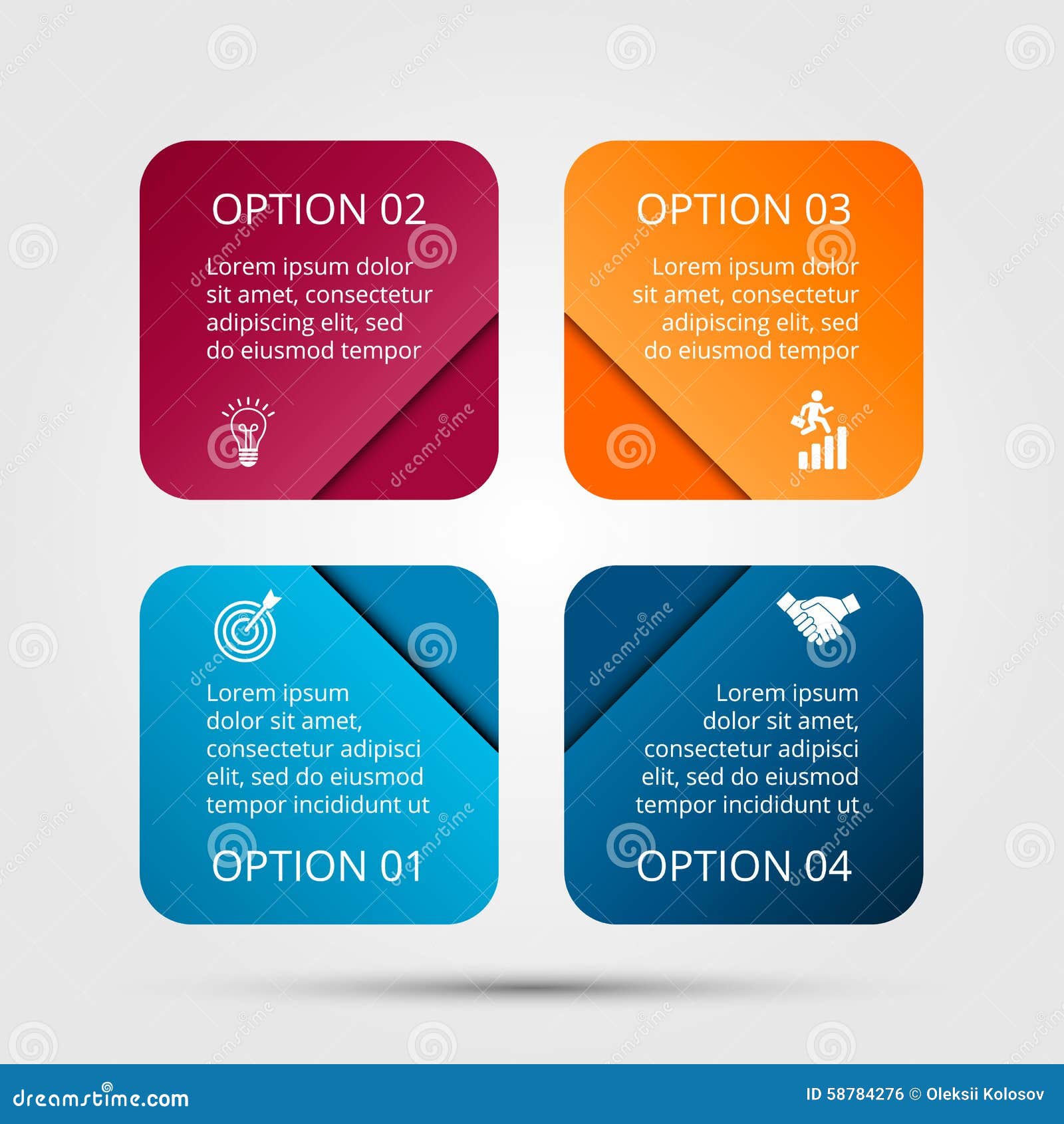 Vector Square Elements for Infographic. Stock Vector - Illustration of ...