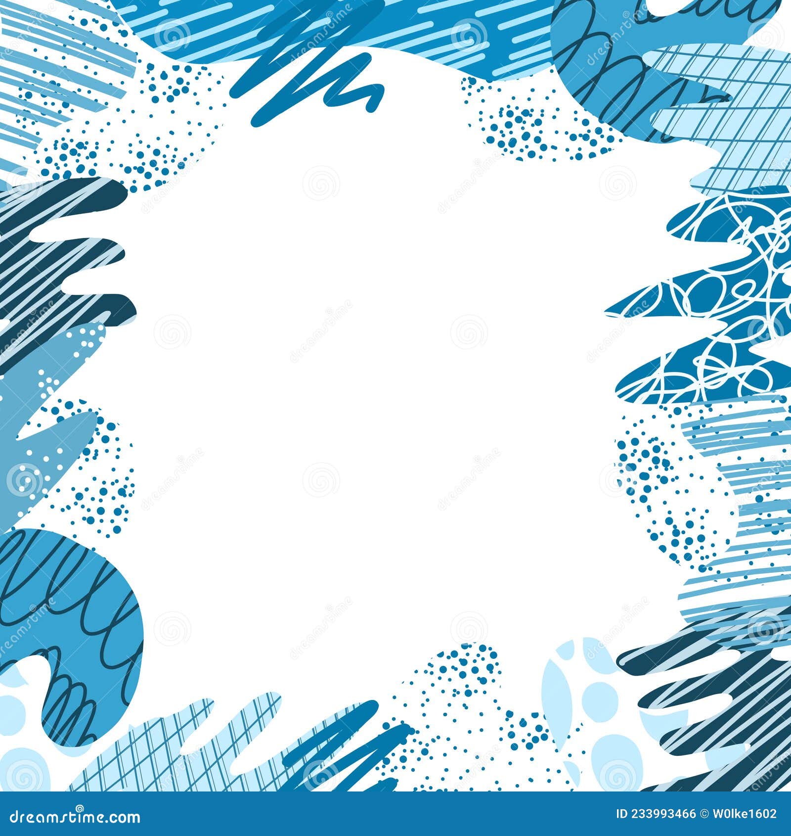 Vector Square Frame with Abstract Elements, Geometric Shapes, Postcard ...