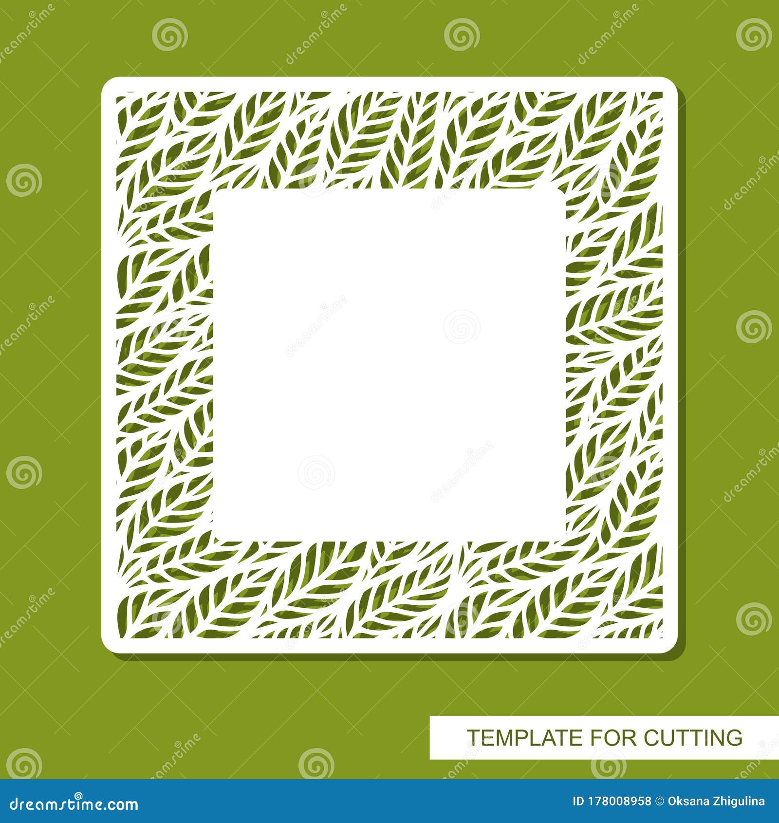 Vector Square Frame with Blank Space for Text. Stock Illustration ...