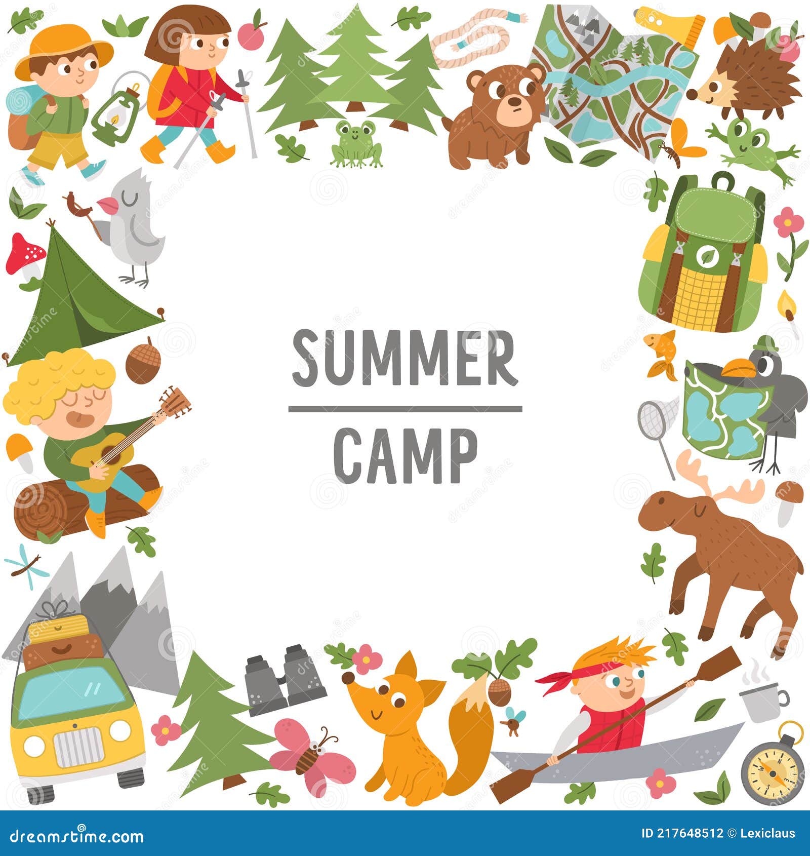 Summer Camp Border Clip Art