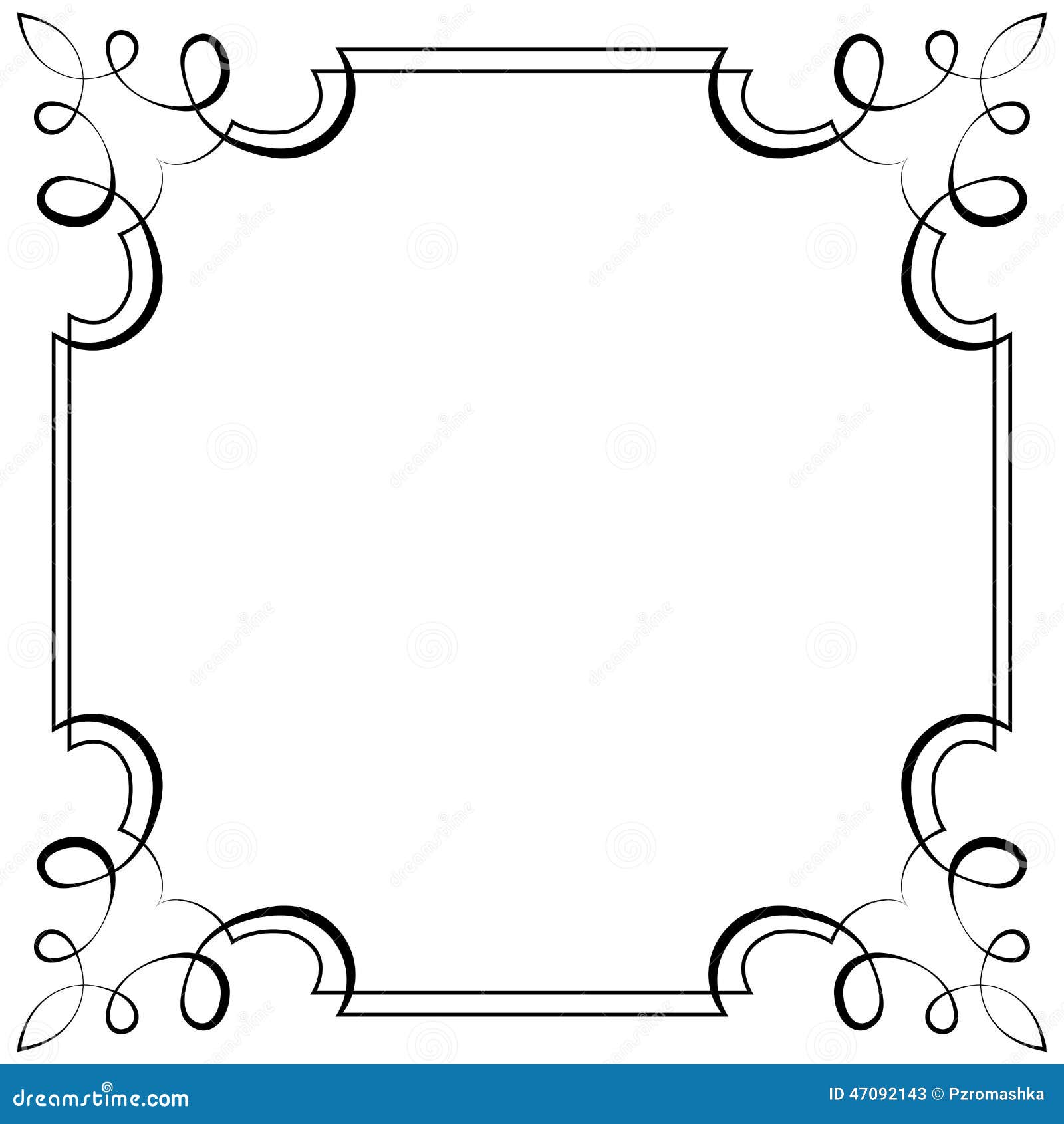 Vector Square Frame. Element for Design Stock Vector - Illustration of ...