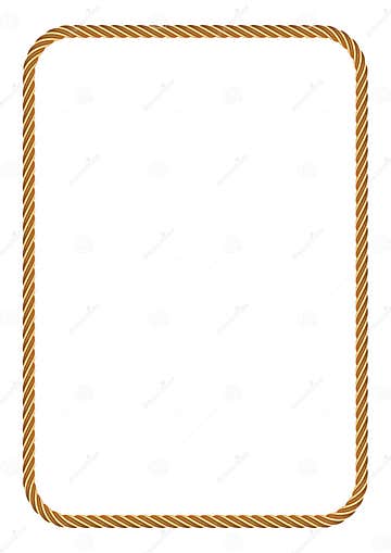 Vector Square Frame Rope on White Background Stock Vector ...