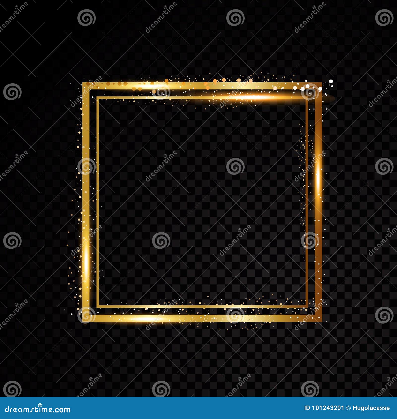 Vector Square Frame. Shining Banner Stock Vector - Illustration of ...