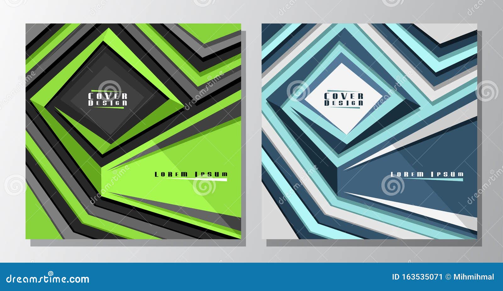 Vector Square Futuristic Covers Stock Vector - Illustration of blue ...