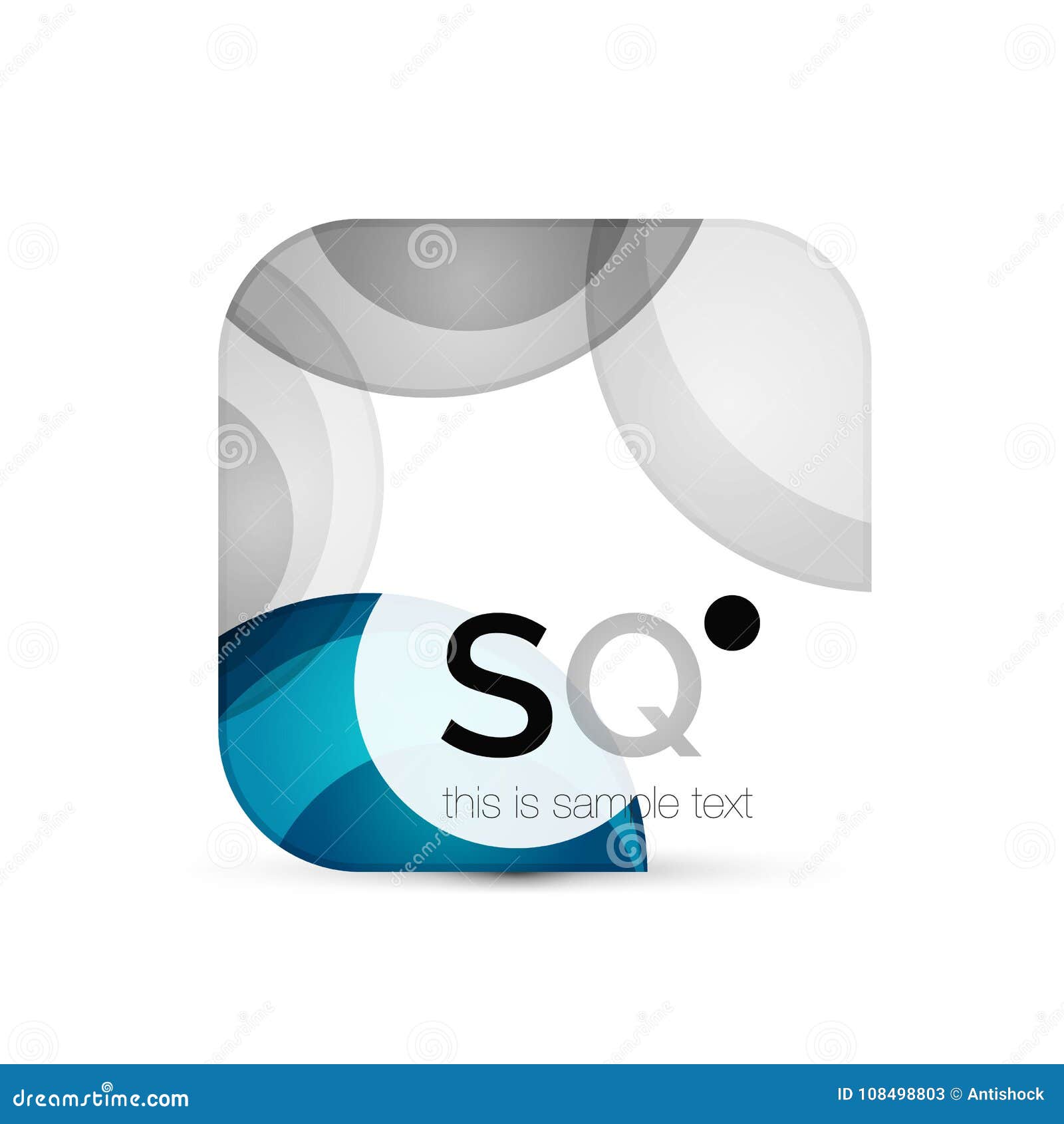 Vector Square Geometric Abstract Business Emblem Stock Vector ...