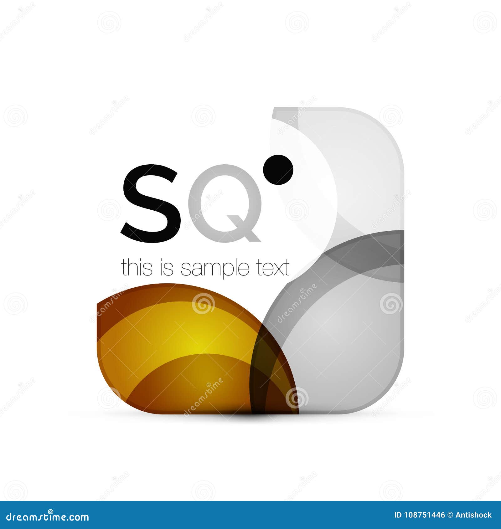 Vector Square Geometric Abstract Business Emblem Stock Vector ...