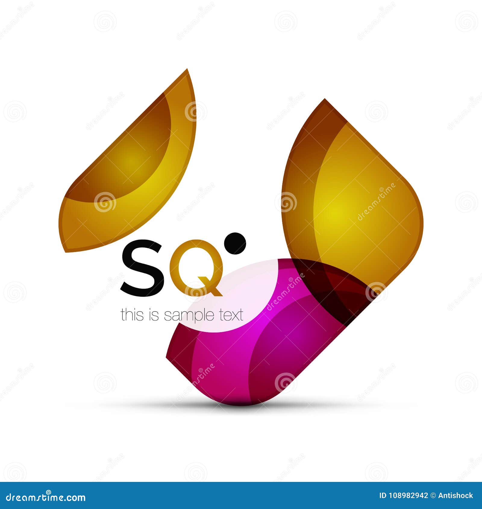 Vector Square Geometric Abstract Business Emblem Stock Vector ...