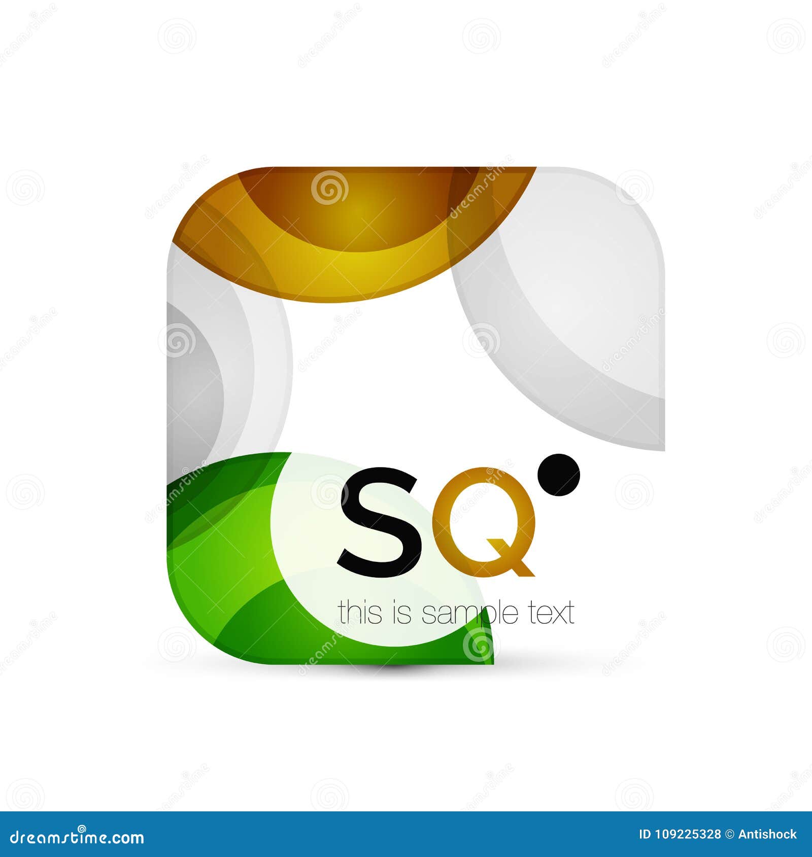 Vector Square Geometric Abstract Business Emblem Stock Vector ...