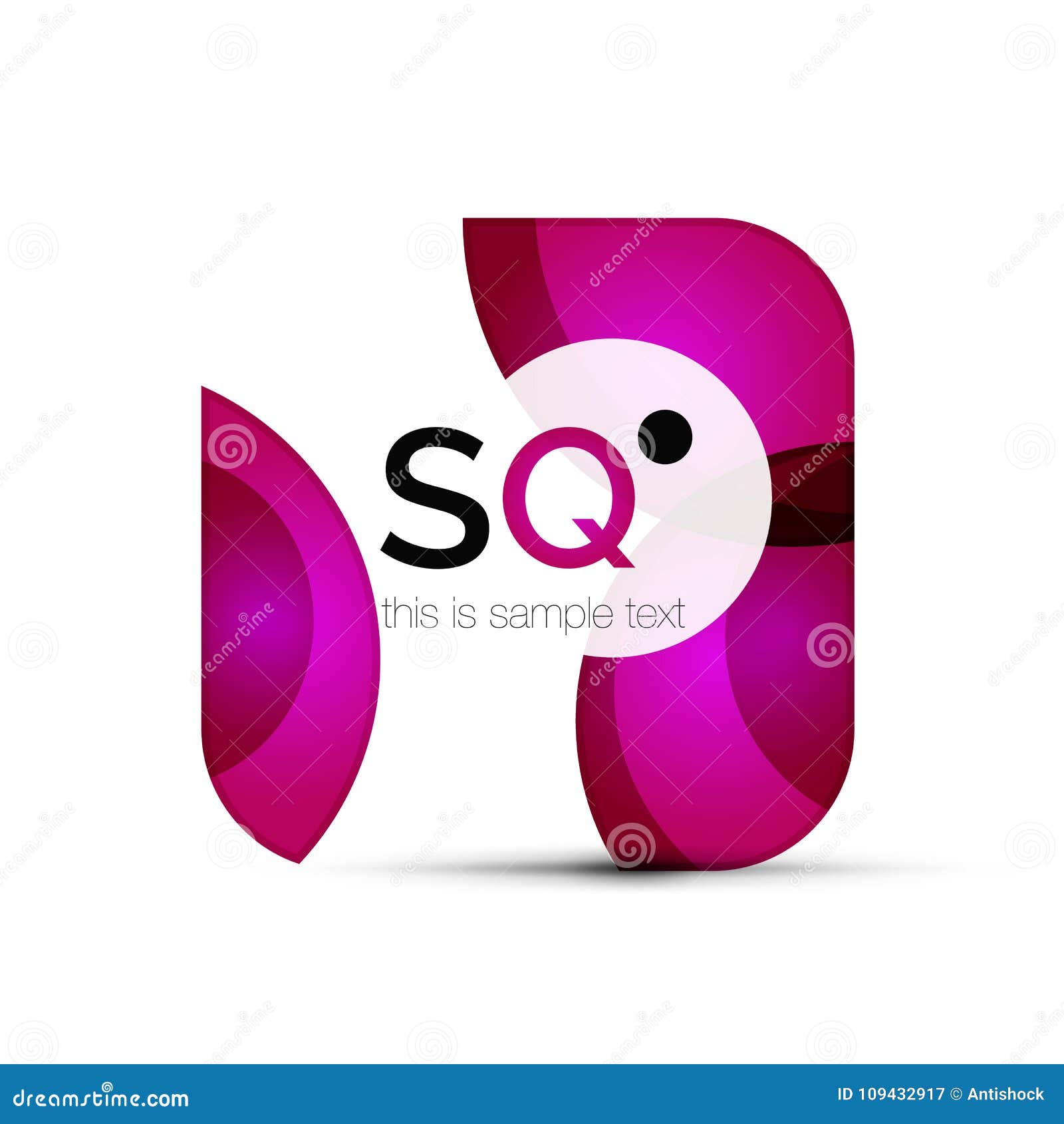 Vector Square Geometric Abstract Business Emblem Stock Vector ...