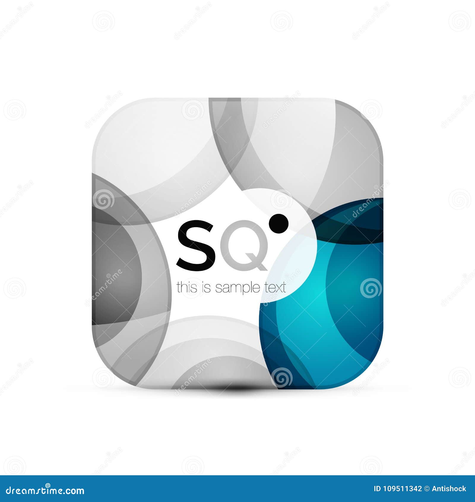 Vector Square Geometric Abstract Business Emblem Stock Vector ...