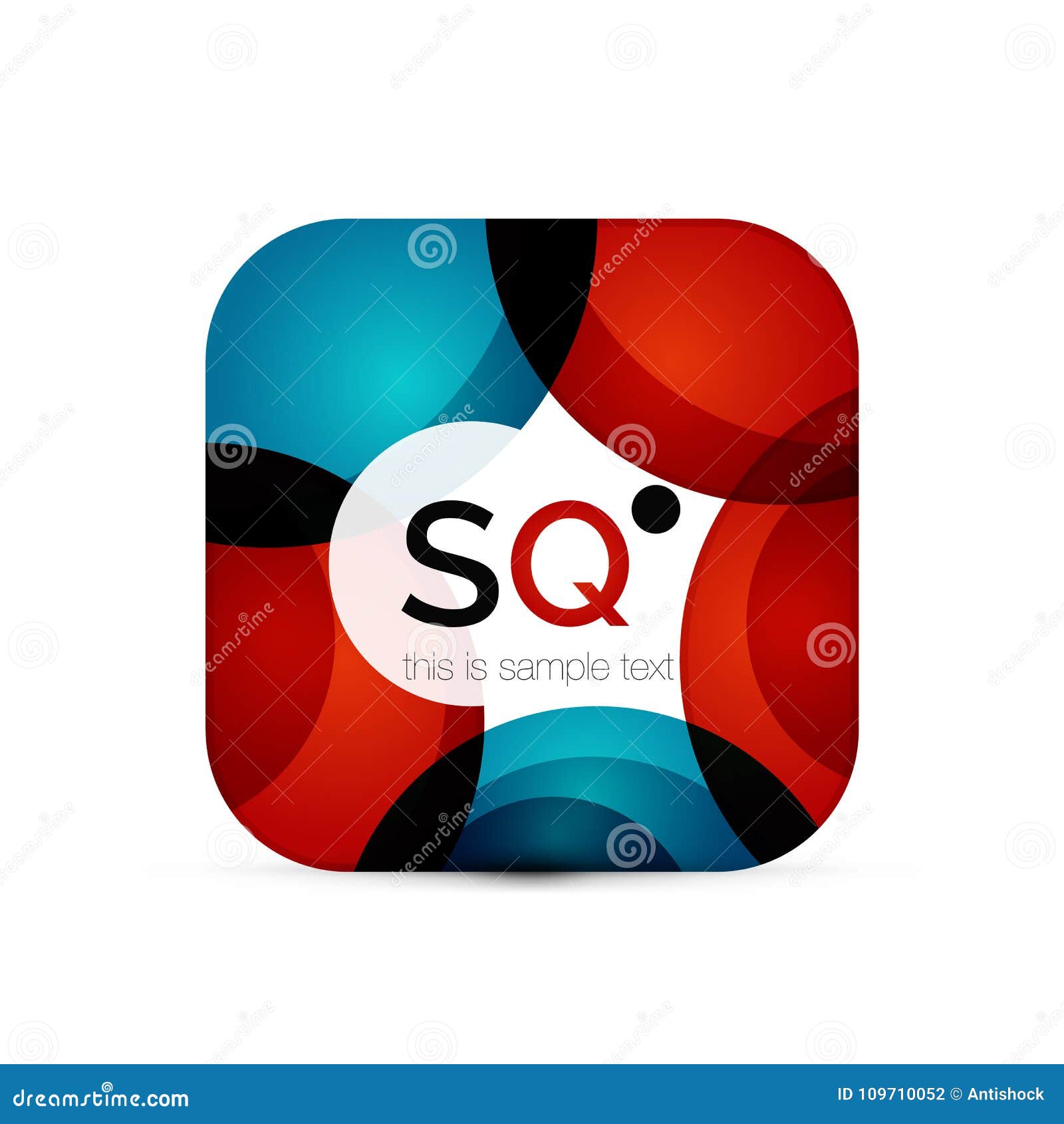 Vector Square Geometric Abstract Business Emblem Stock Vector ...