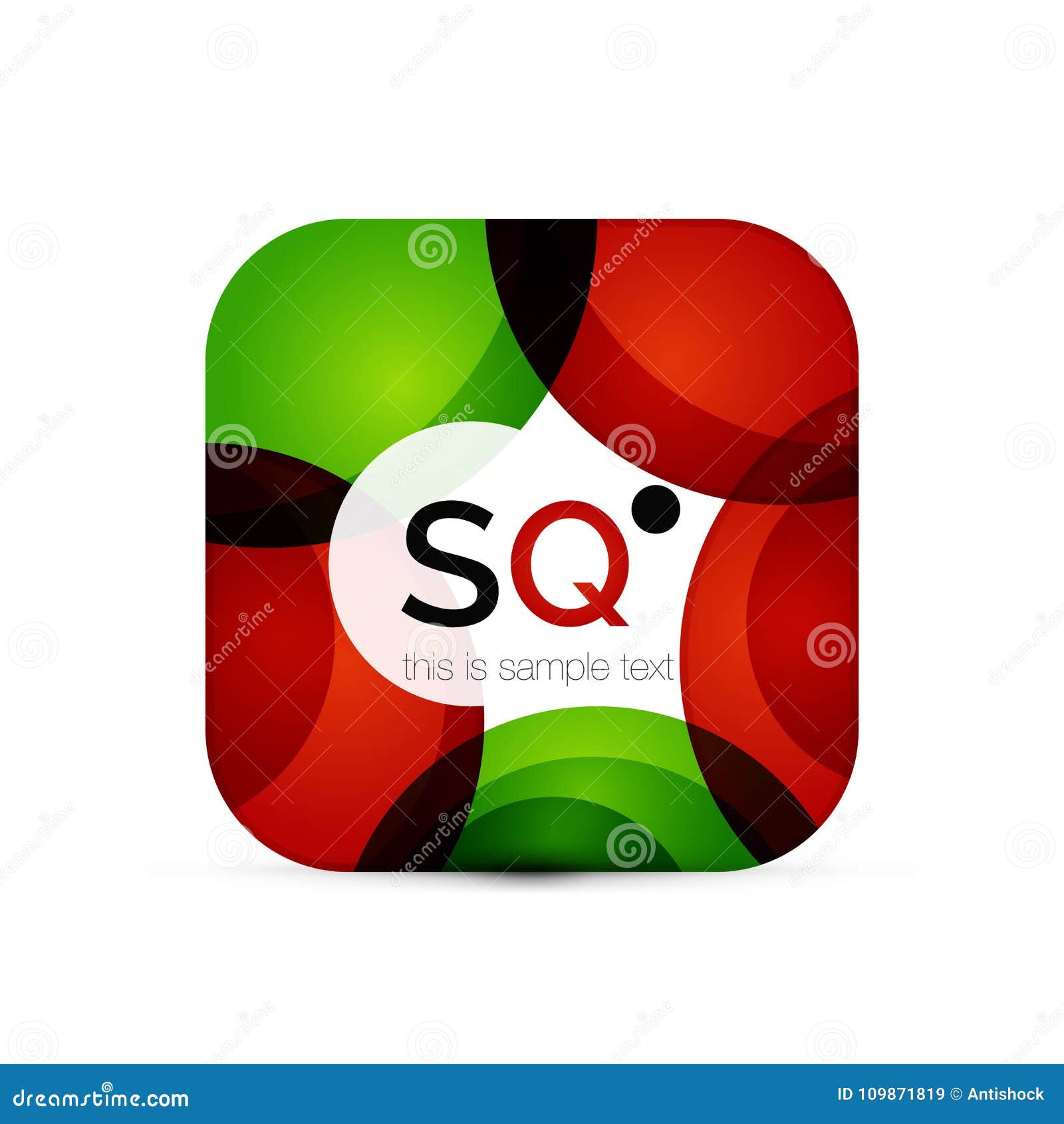 Vector Square Geometric Abstract Business Emblem Stock Vector ...