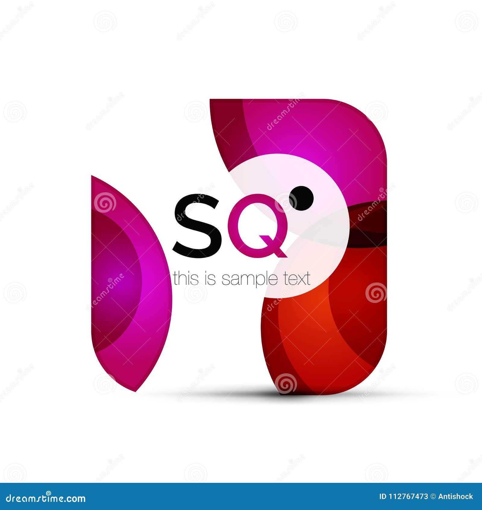 Vector Square Geometric Abstract Business Emblem Stock Vector ...