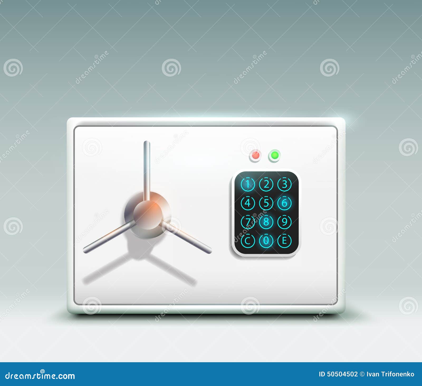 Vector square metal safe stock illustration. Illustration of metal ...