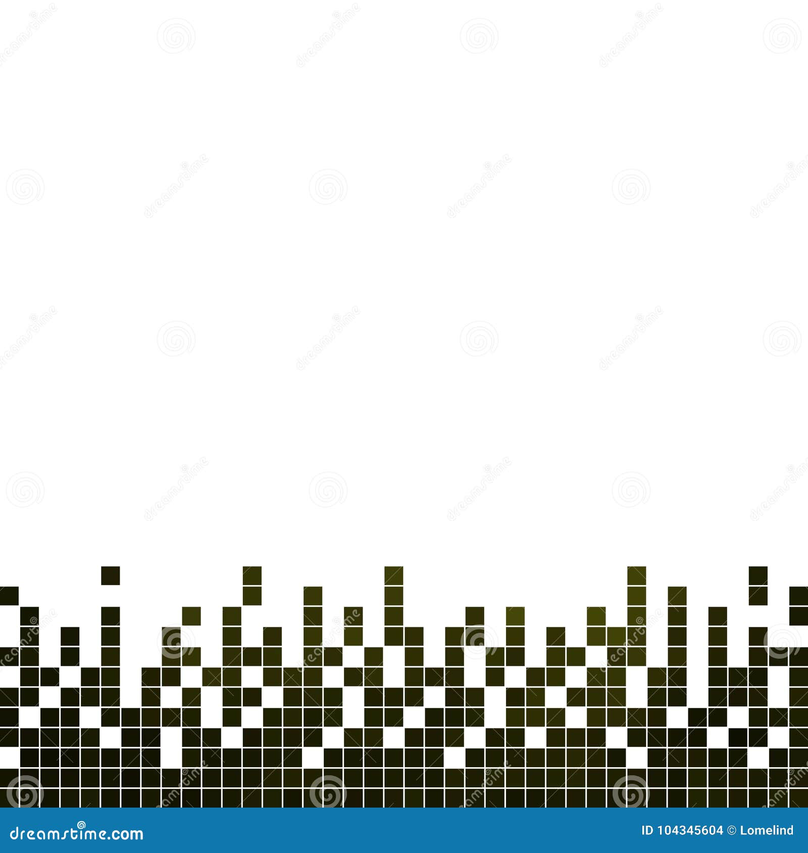 Vector Square Pixel Mosaic Background Stock Illustration - Illustration ...