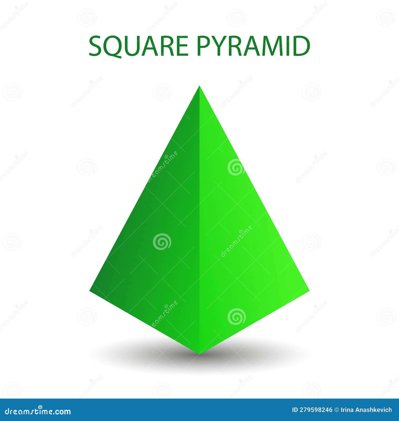 Vector Square Pyramid with Gradients and Shadow for Game, Icon, Package ...